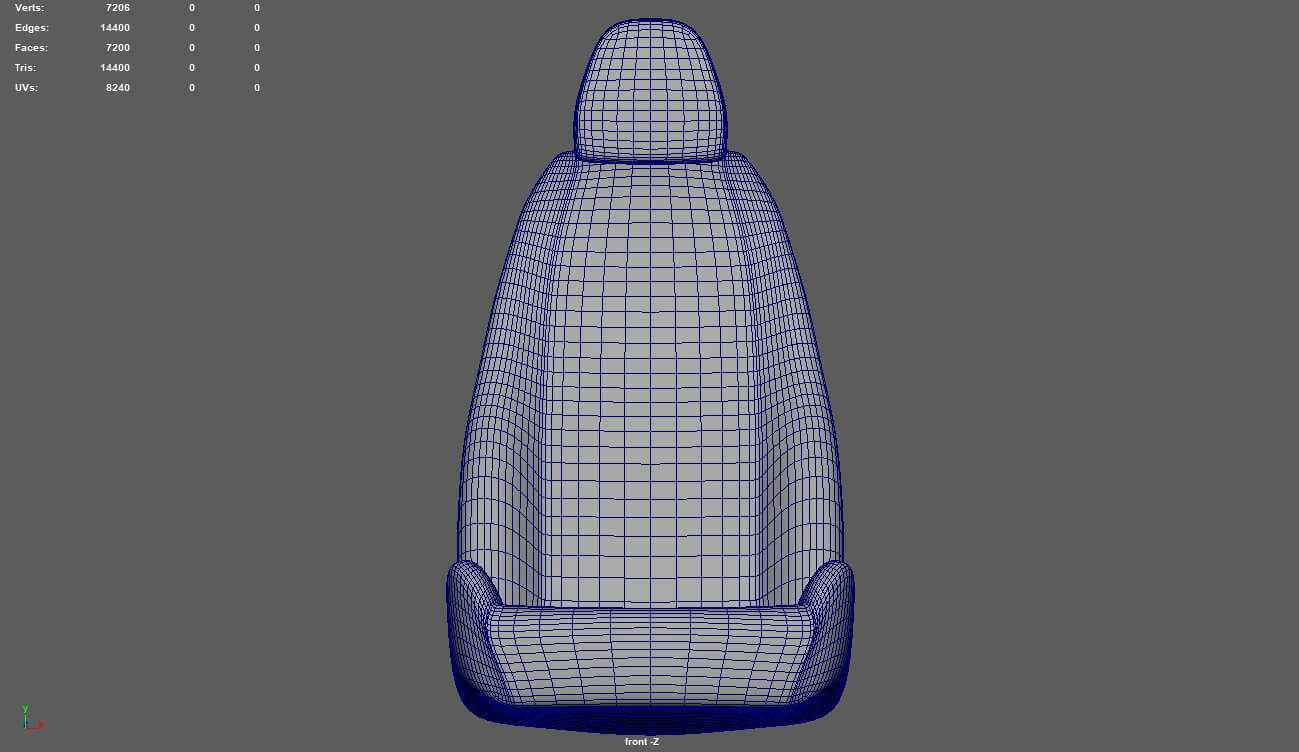 Car Seat 021 - 3D Print Model by ViperJr3D