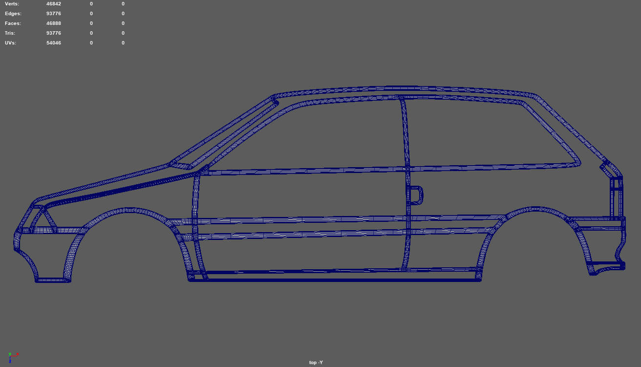 Citroen Ax Wall Silhouette - 3D Model by ViperJr3D