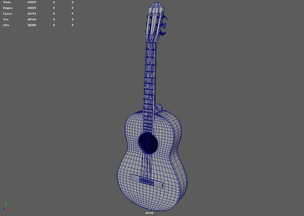 Classic Guitar - 3D Model by ViperJr3D