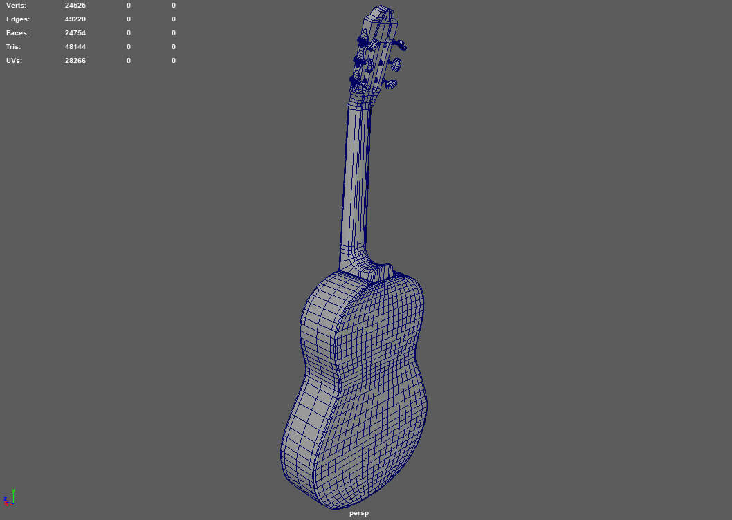 Classic Guitar - 3D Model by ViperJr3D