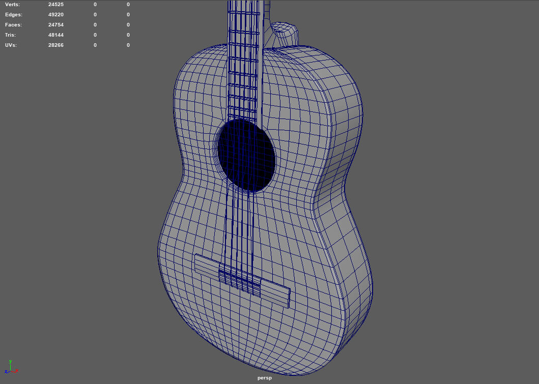Classic Guitar - 3D Model by ViperJr3D