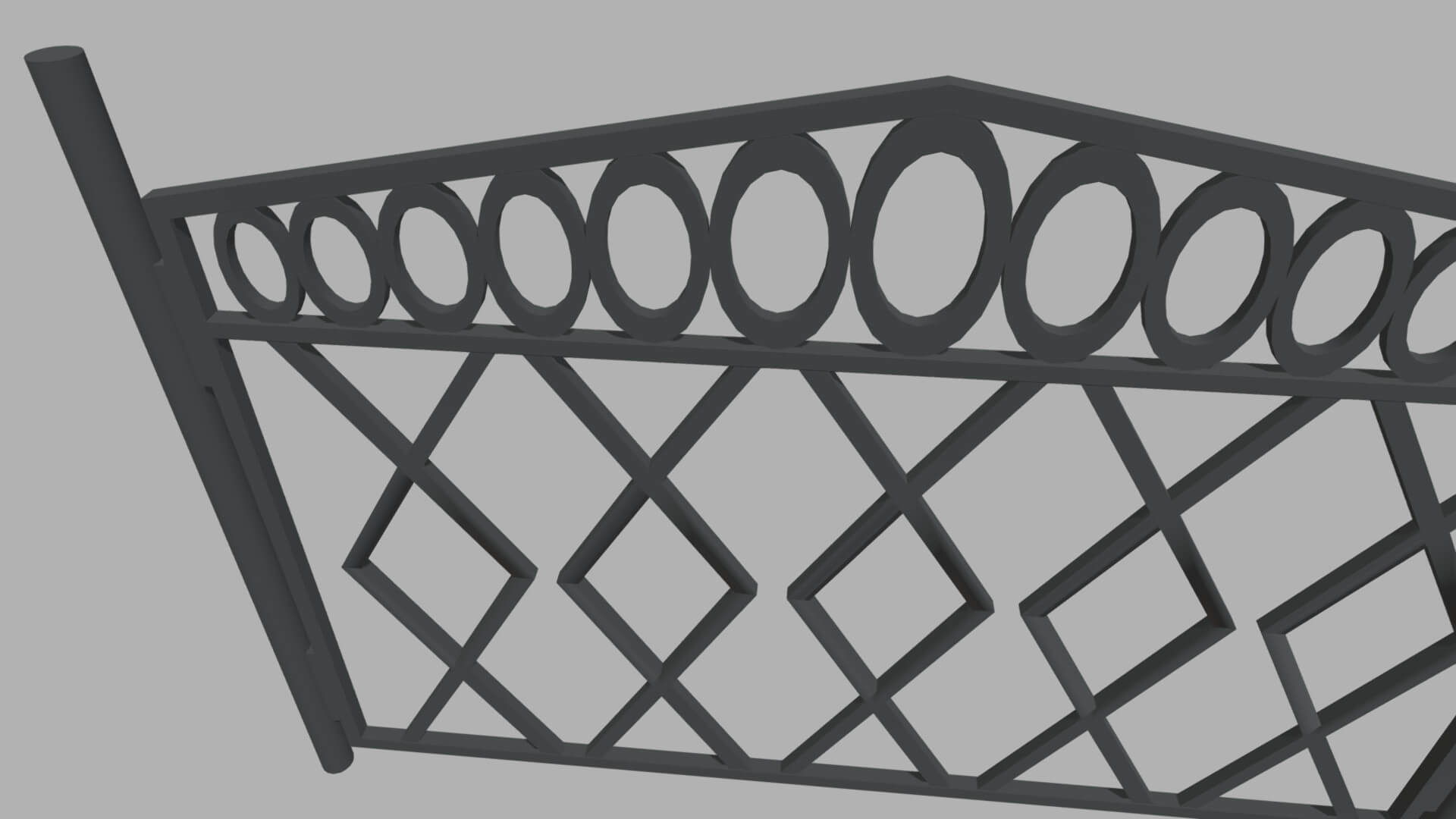 Fence 09 Street - 3D Model by ViperJr3D