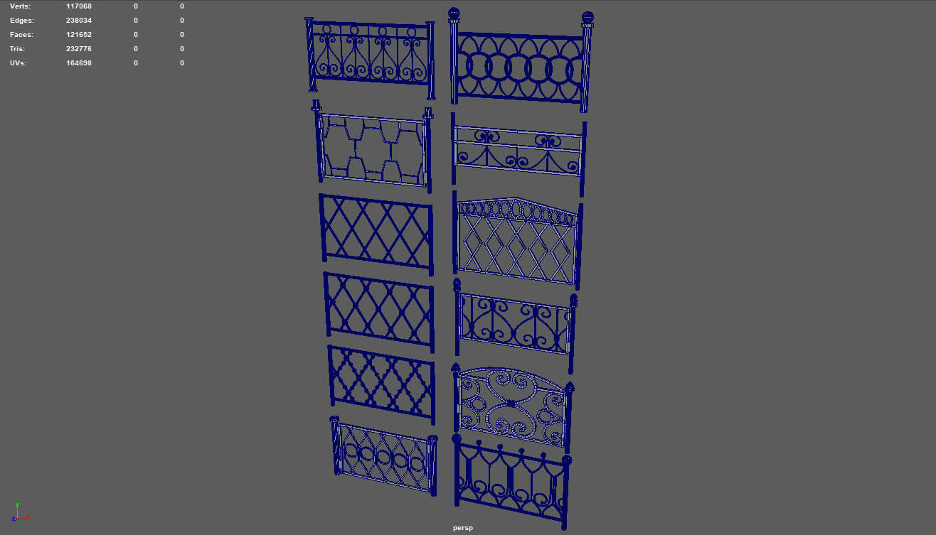 Fences Pack Street - 3D Model by ViperJr3D
