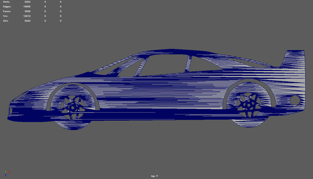 Ferrari F40 Key Ring - 3D Model by ViperJr3D