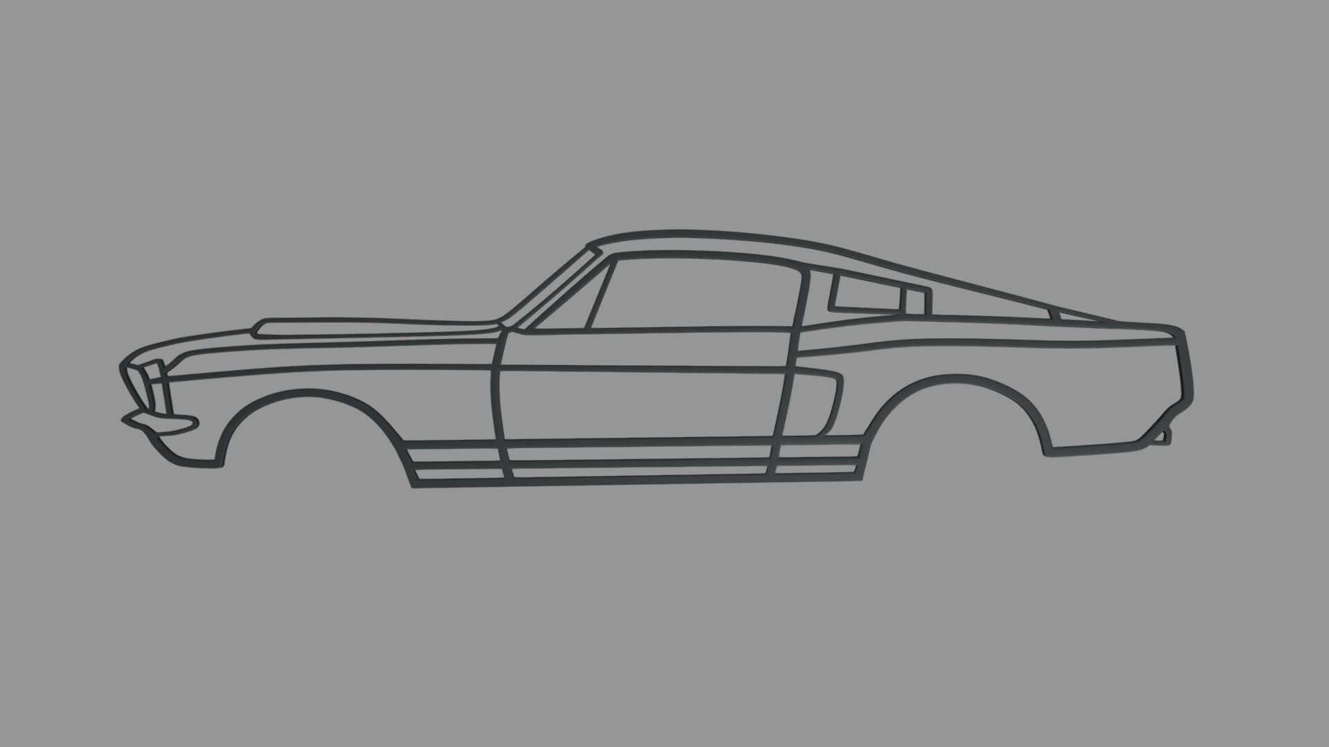 Ford Mustang Car Silhouette