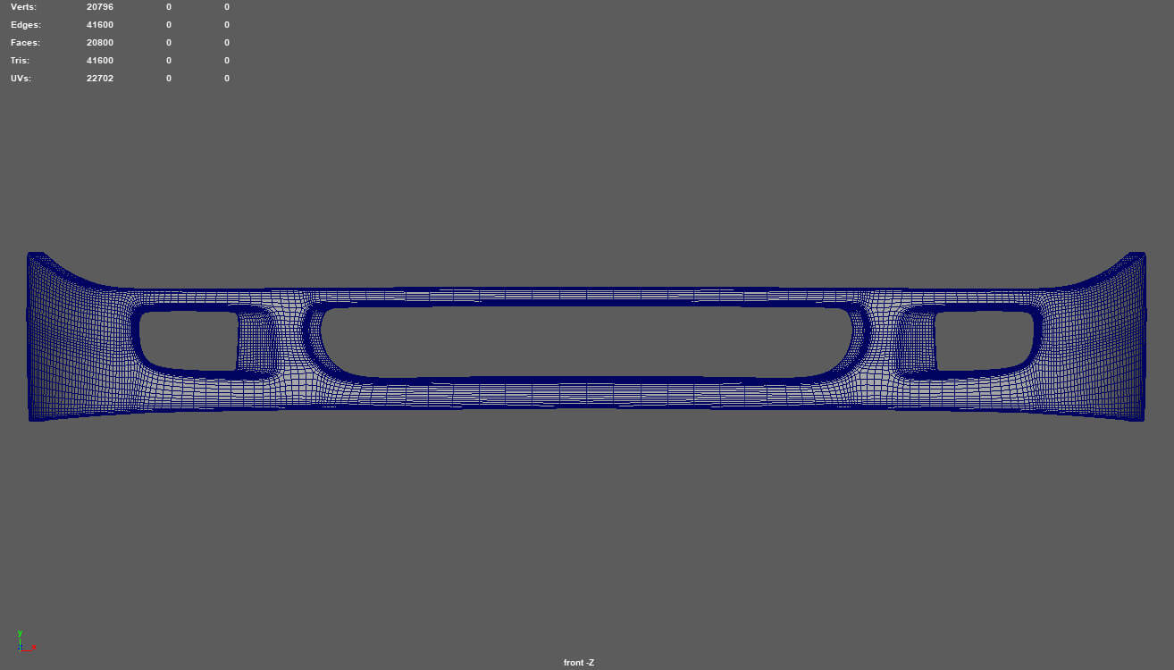 Front Bumper Ferrari F40 - 3D Model by ViperJr3D