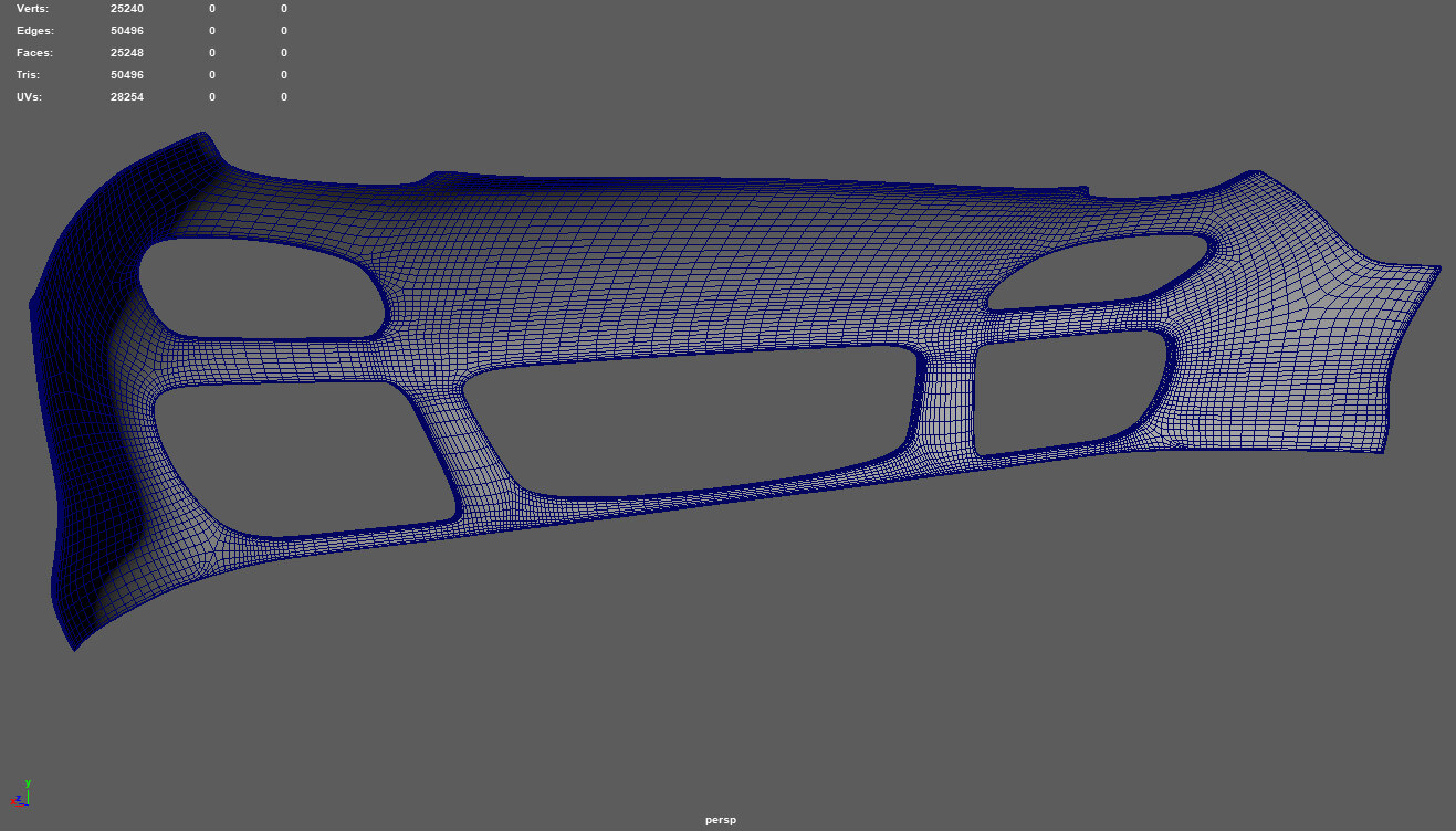 Front Bumper Mazda RX7 Custom - 3D Model by ViperJr3D