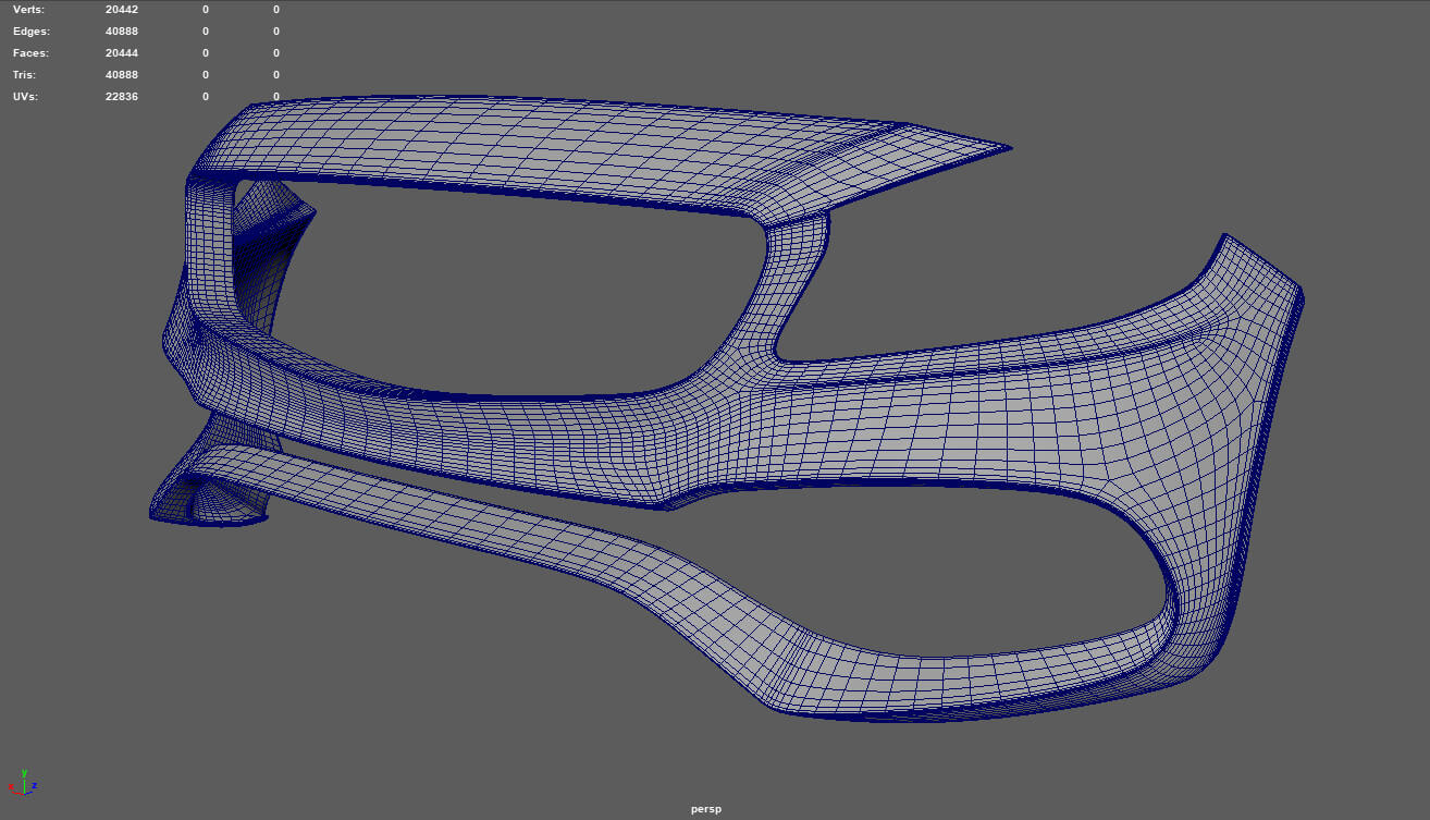 Front Bumper Mercedes Benz - 3D Model by ViperJr3D