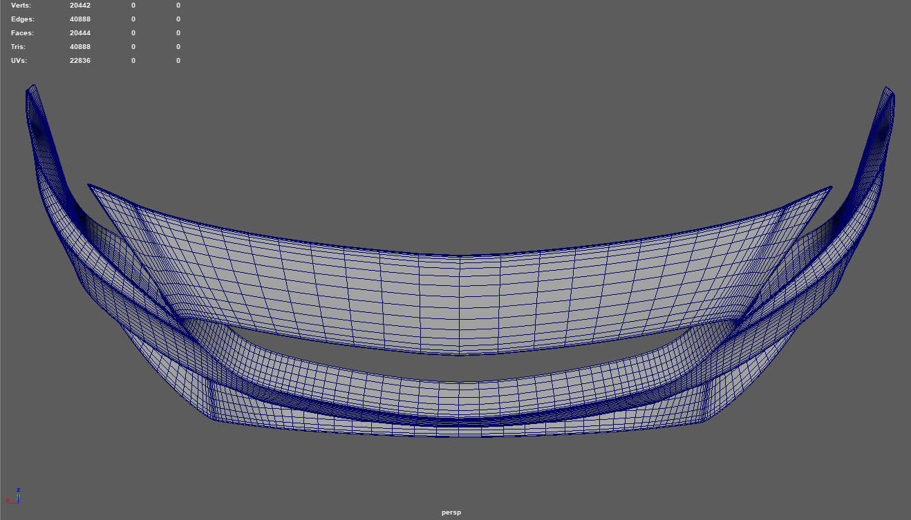 Front Bumper Mercedes Benz - 3D Model by ViperJr3D