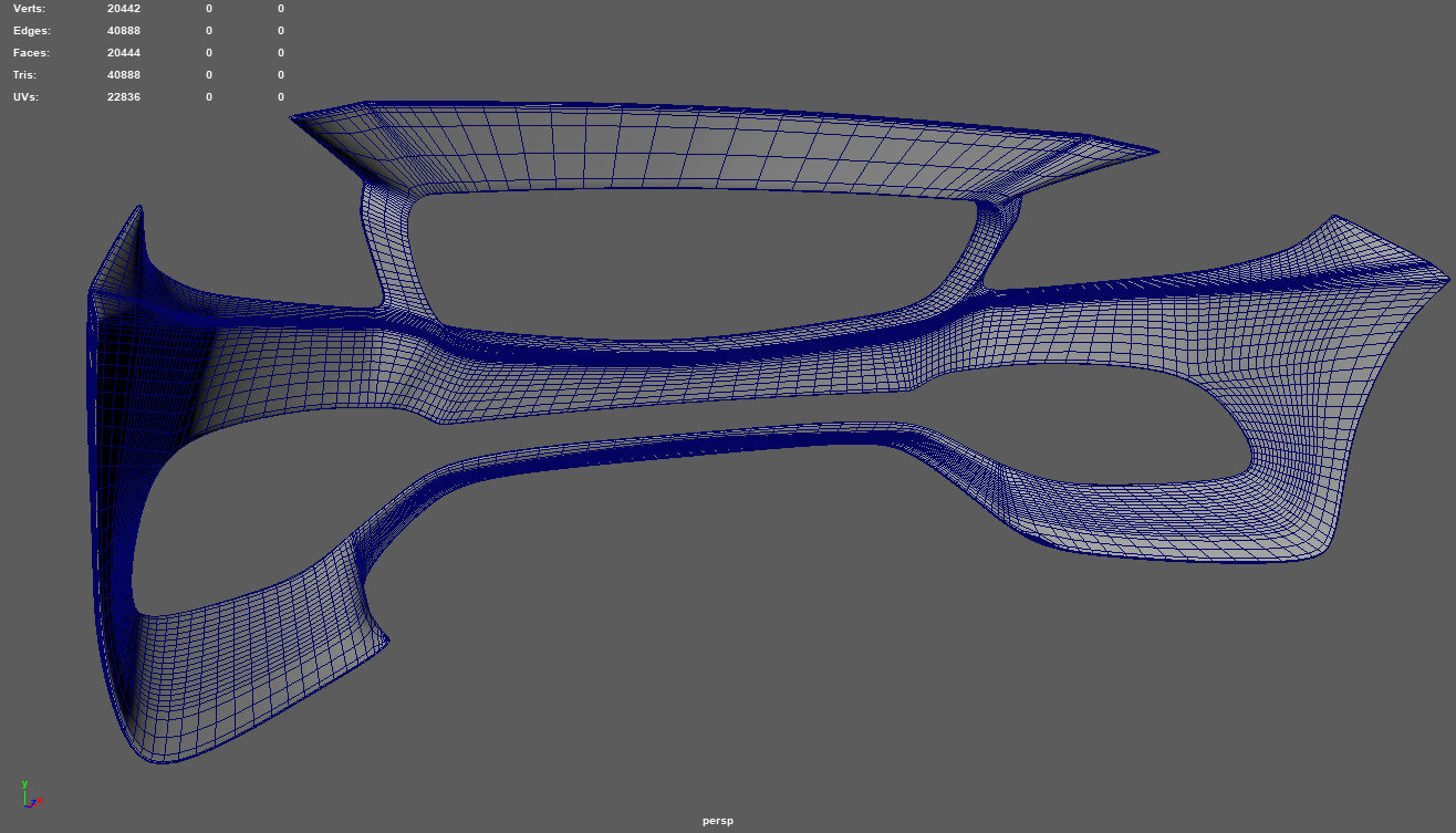 Front Bumper Mercedes Benz - 3D Model by ViperJr3D