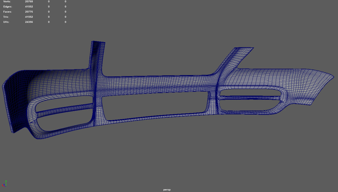 Front Bumper Volkswagen Touareg - 3D Model by ViperJr3D