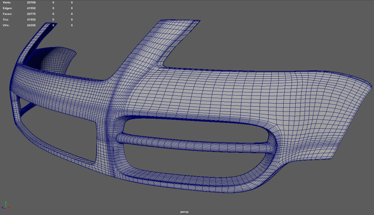 Front Bumper Volkswagen Touareg - 3D Model by ViperJr3D