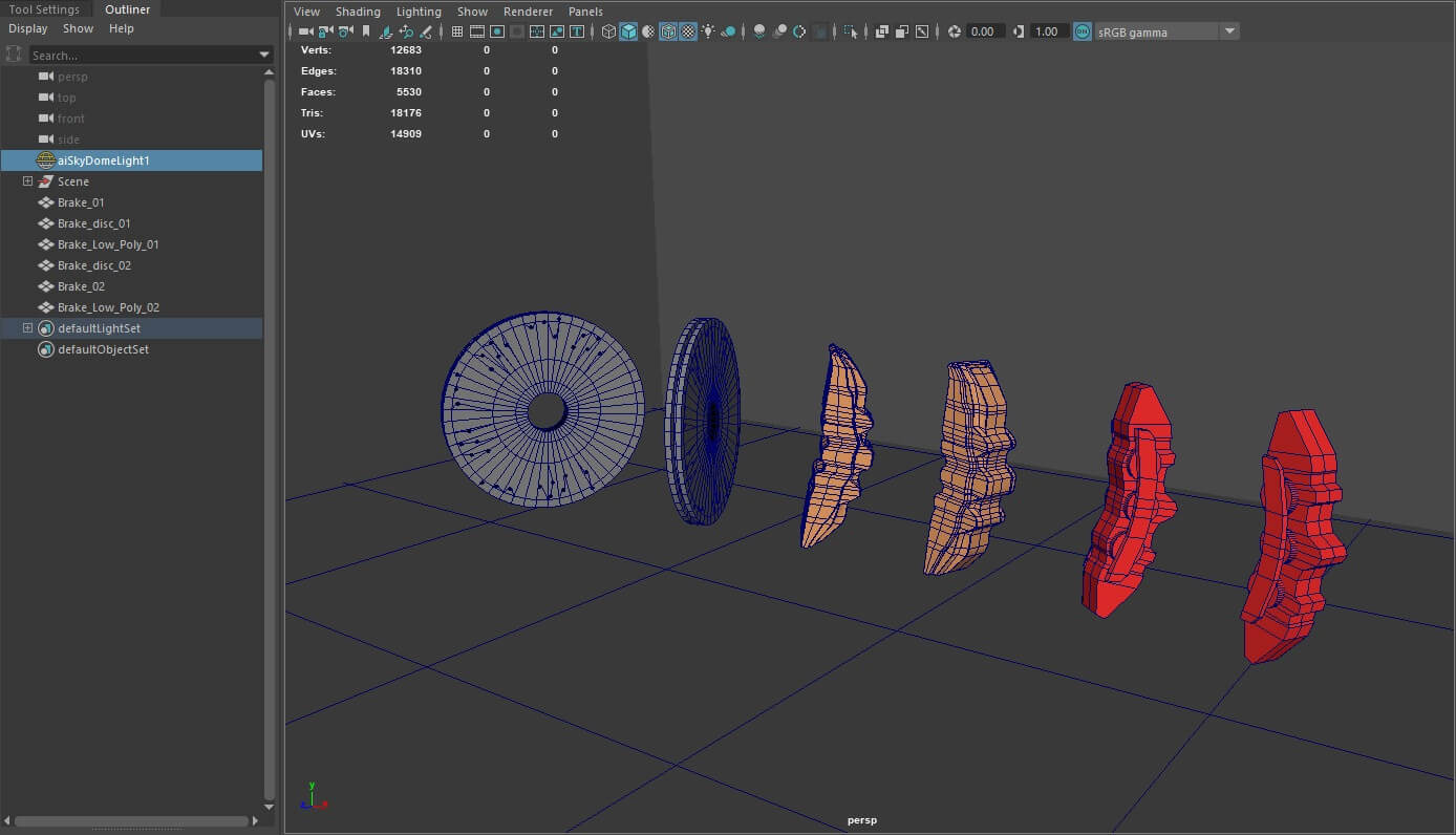 Generic Car Wheels Tire 3D Models Low and High Poly by ViperJr3D