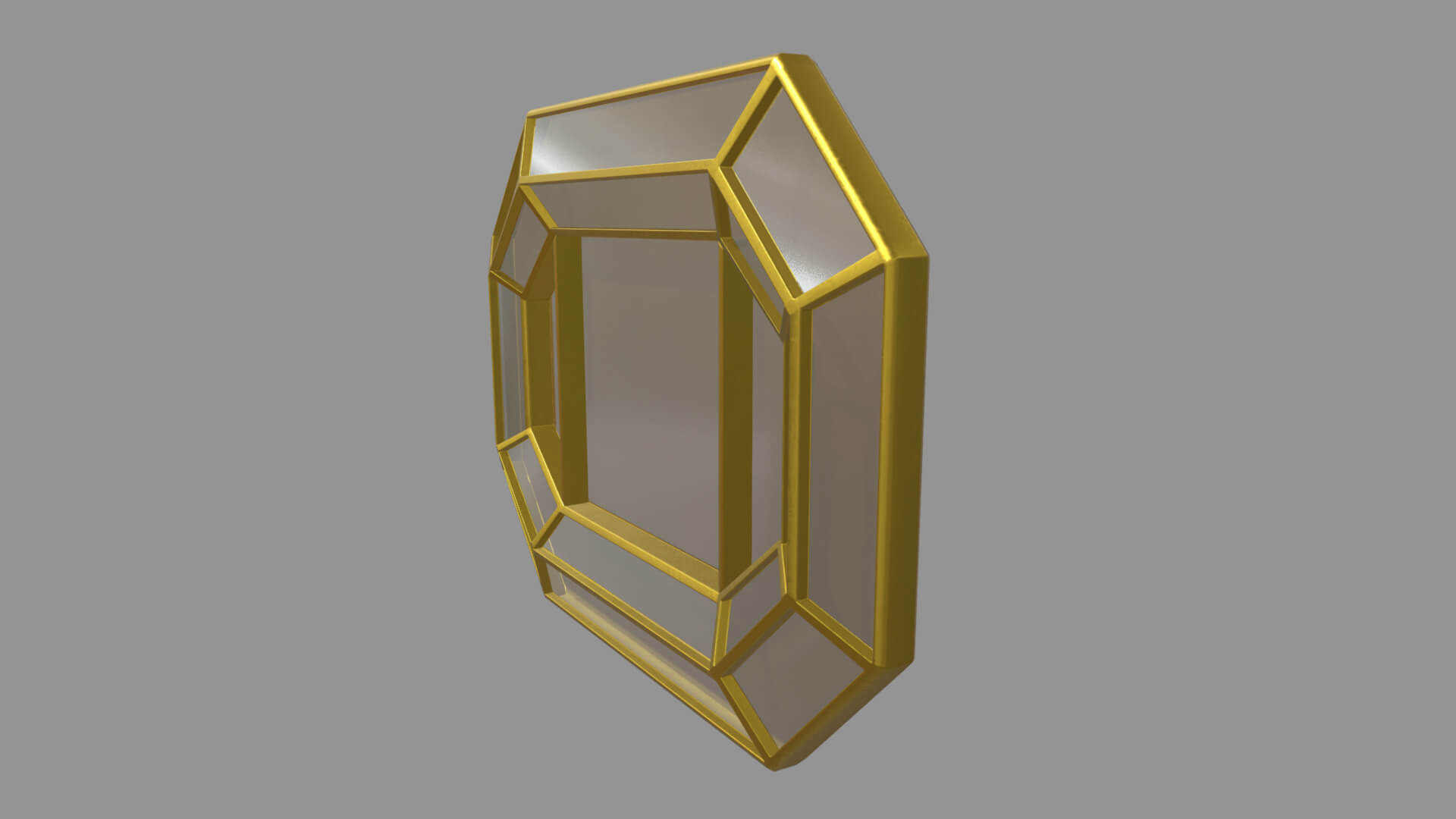 Gold Antique Mirror 01 - 3D Model by ViperJr3D
