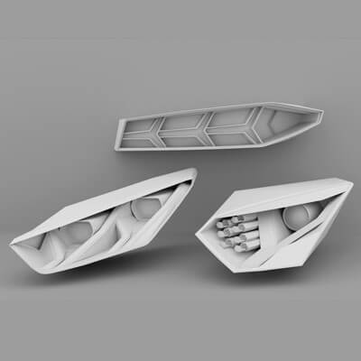 Headlights Rearlight Sport Car 02 - 3D Model by ViperJr3D