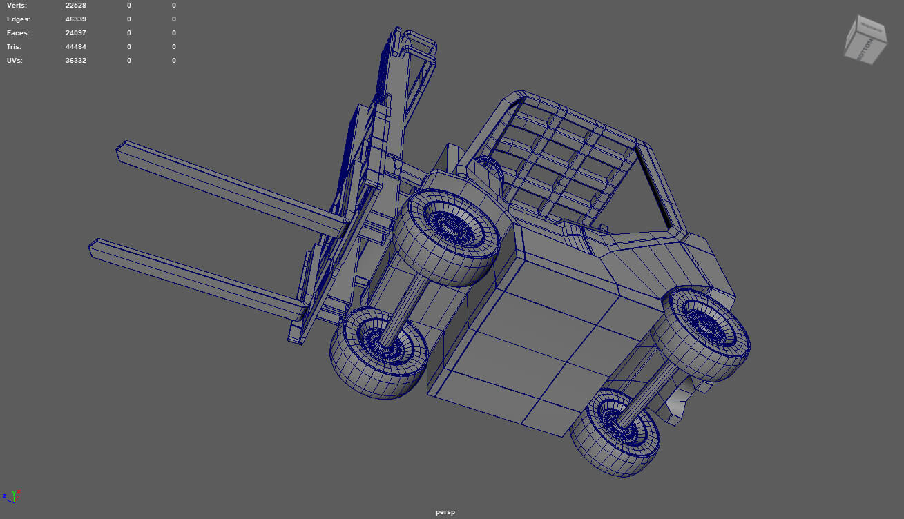 Industrial Forklift 01 - 3D Model by ViperJr3D