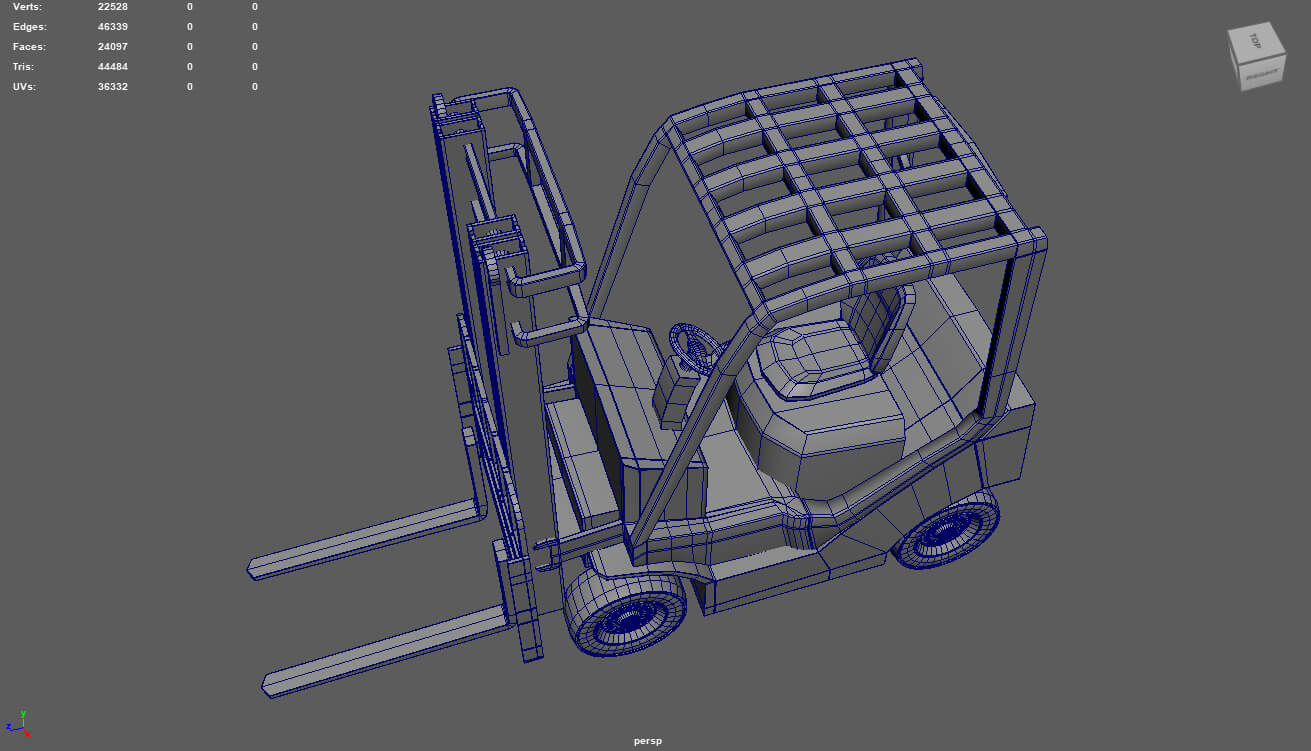 Industrial Forklift 01 - 3D Model by ViperJr3D