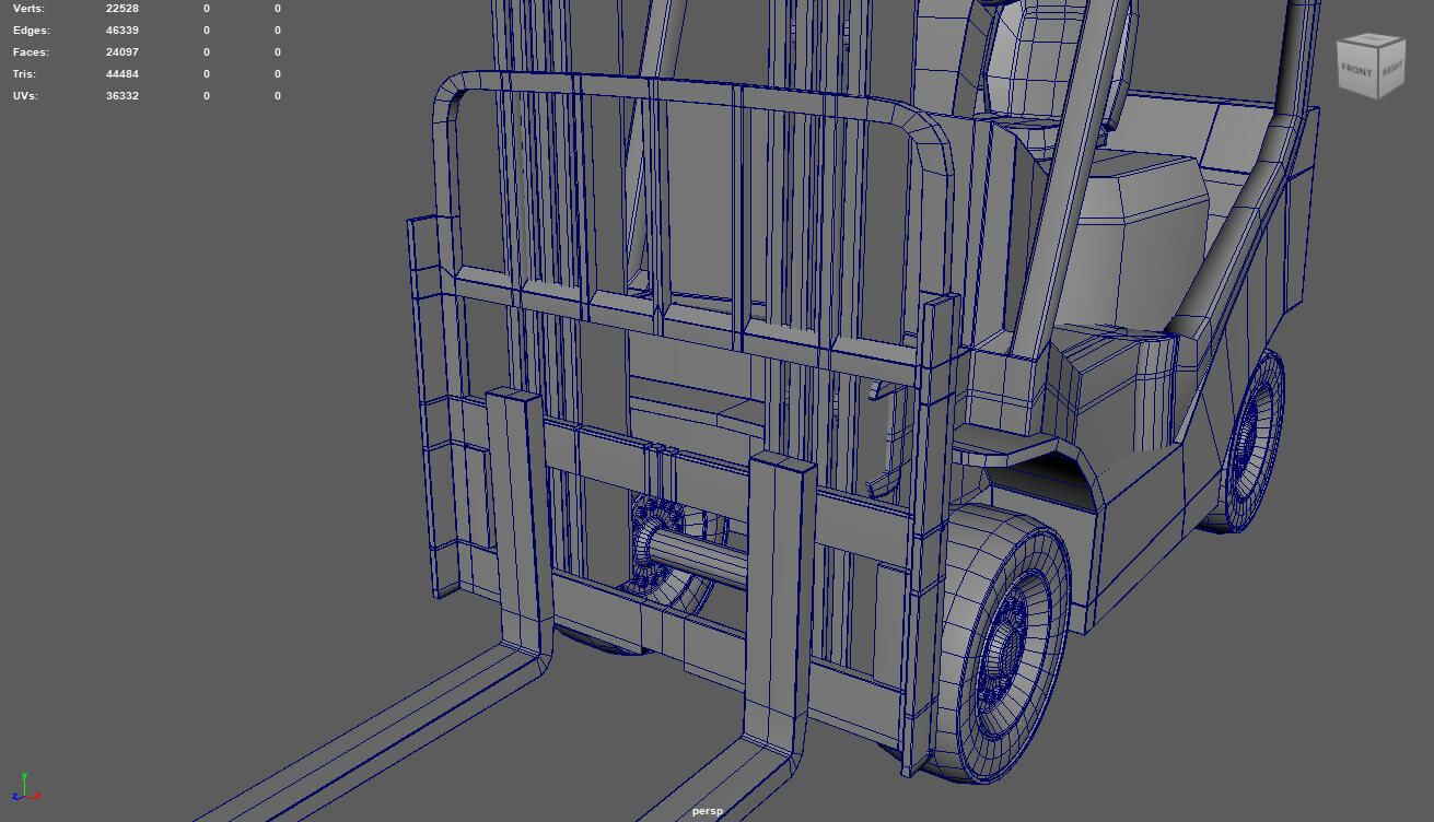 Industrial Forklift 01 - 3D Model by ViperJr3D