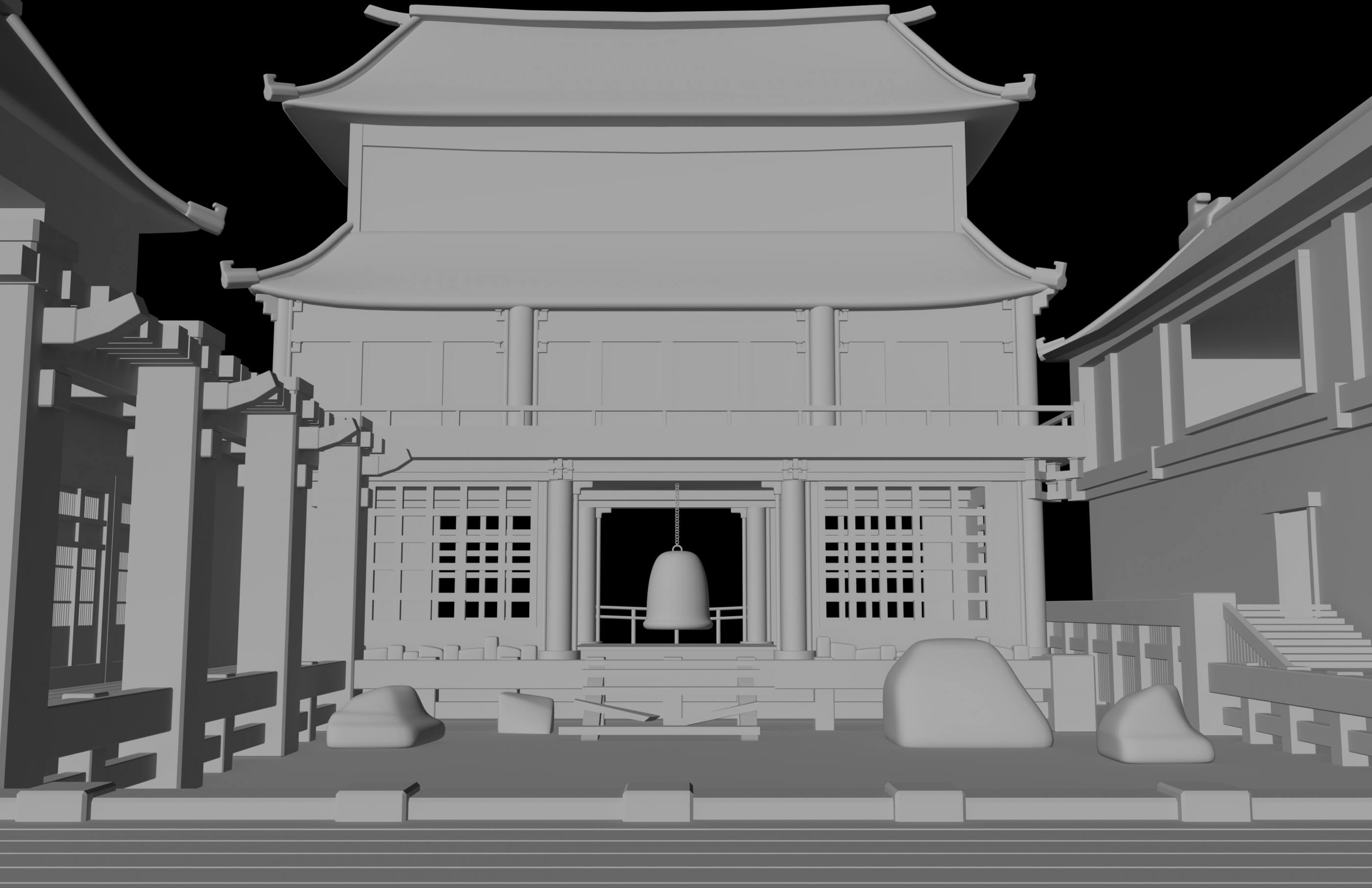 Japanese Temple Hanamura Overwatch - 3D Model by ViperJr3D