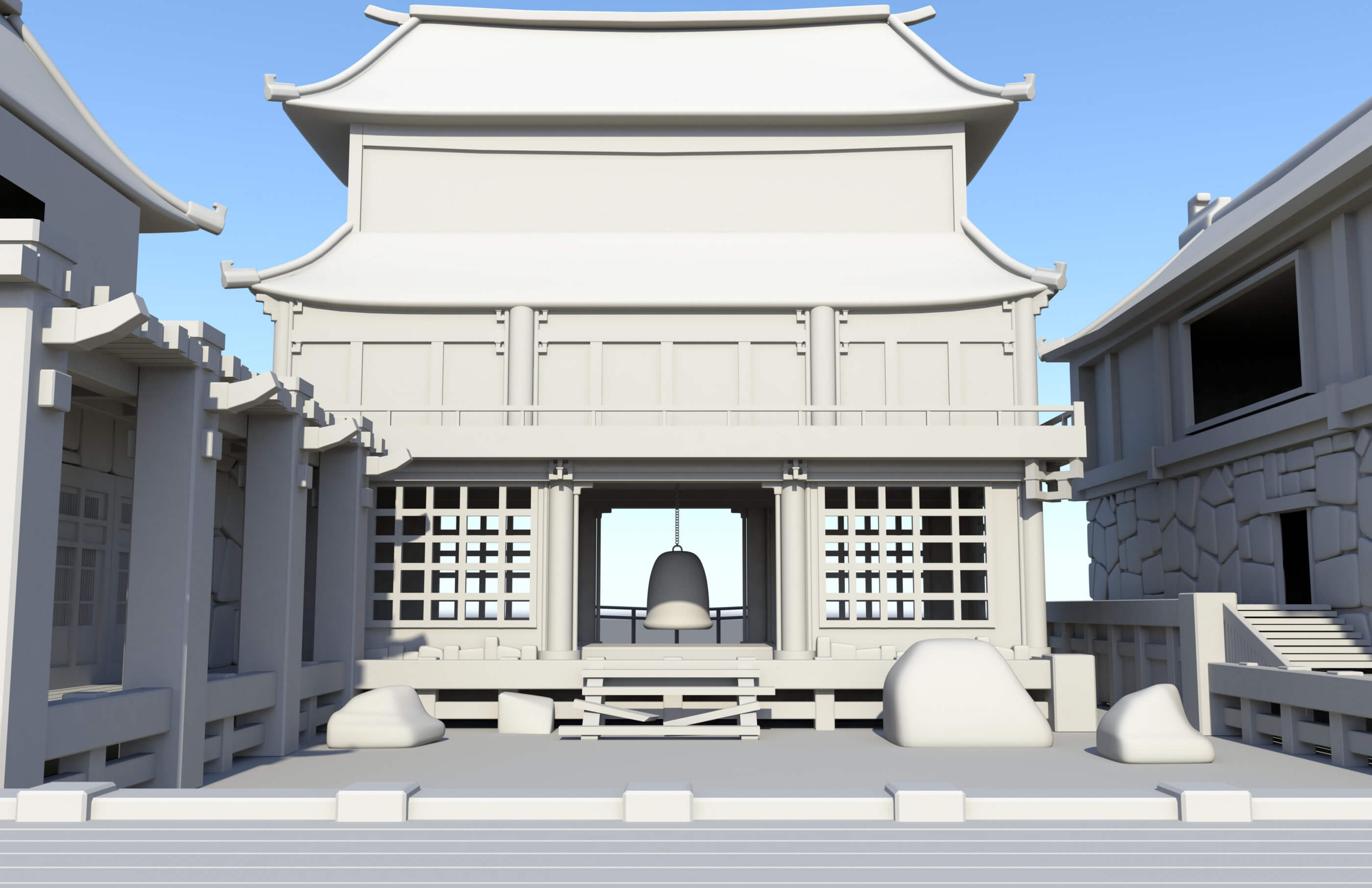 Japanese Temple Hanamura Overwatch - 3D Model by ViperJr3D