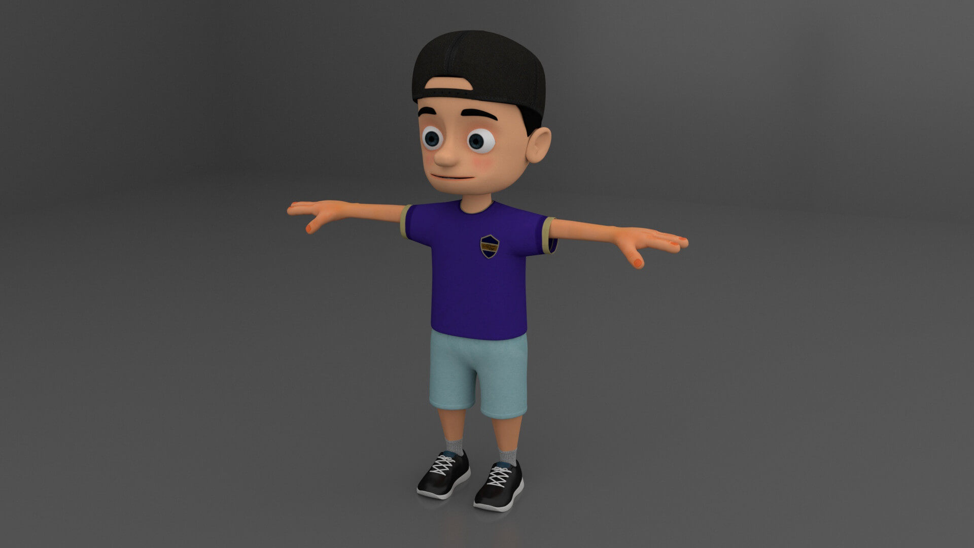 Kid Cartoon Rigged - 3D Model by ViperJr3D