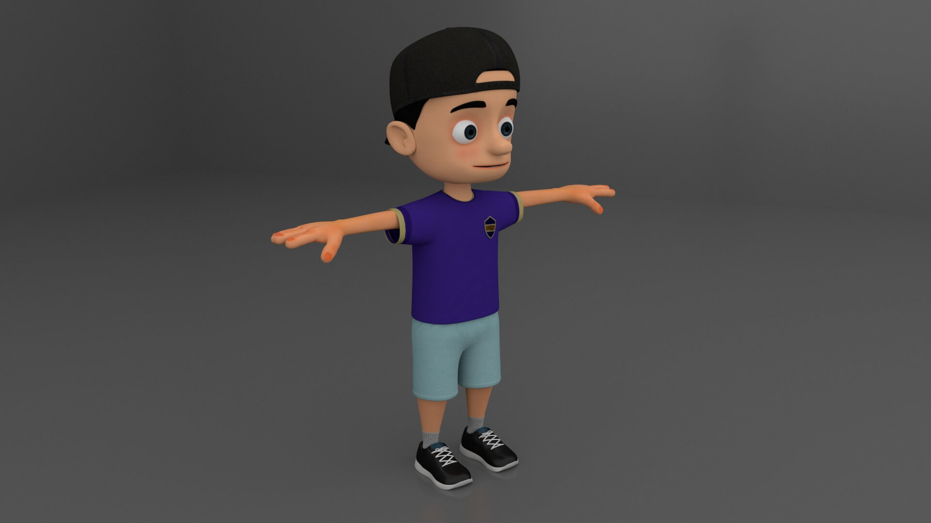 Kid Cartoon Rigged - 3D Model by ViperJr3D