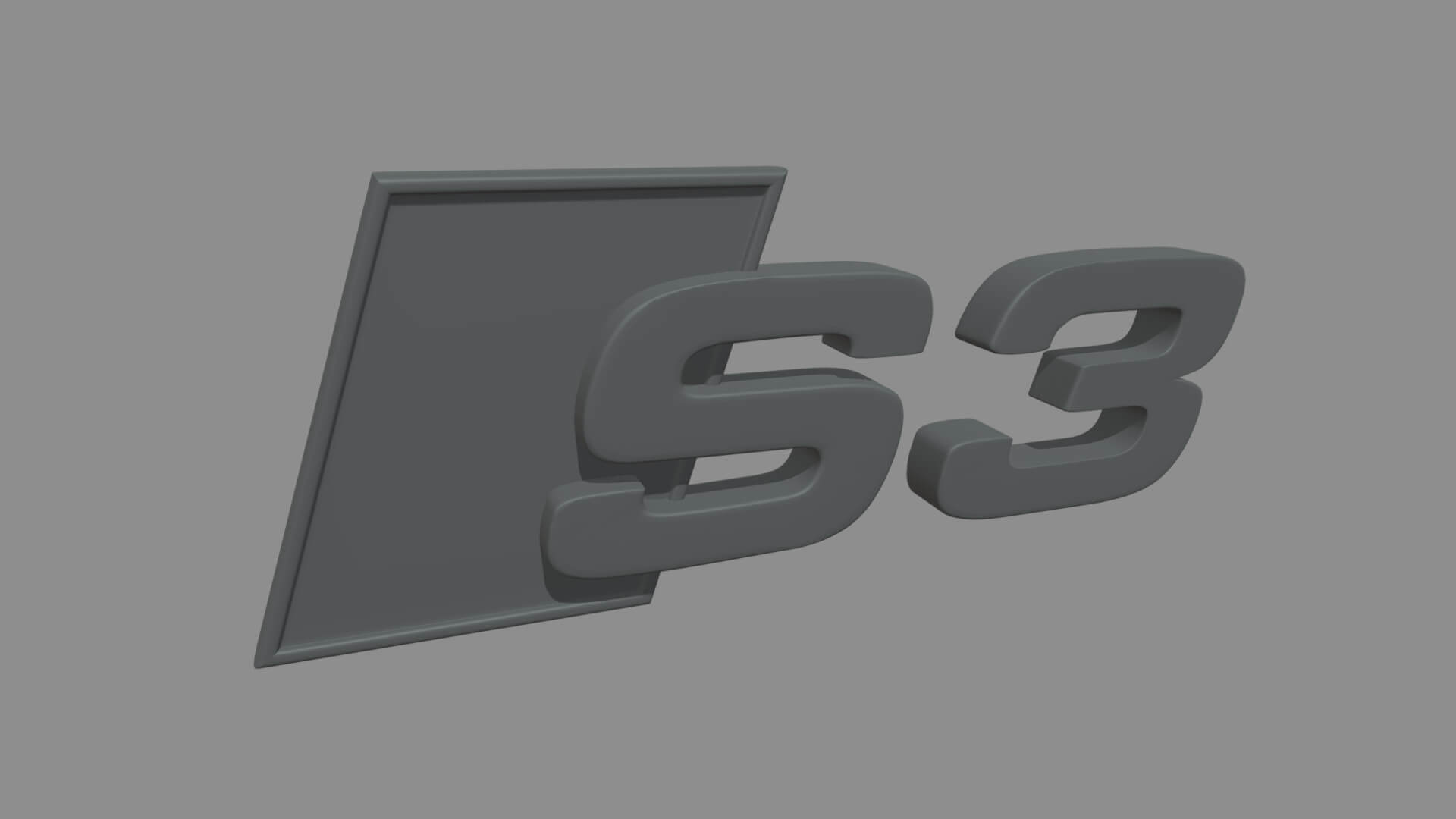 Logo Audi S3 - 3D Model by ViperJr3D