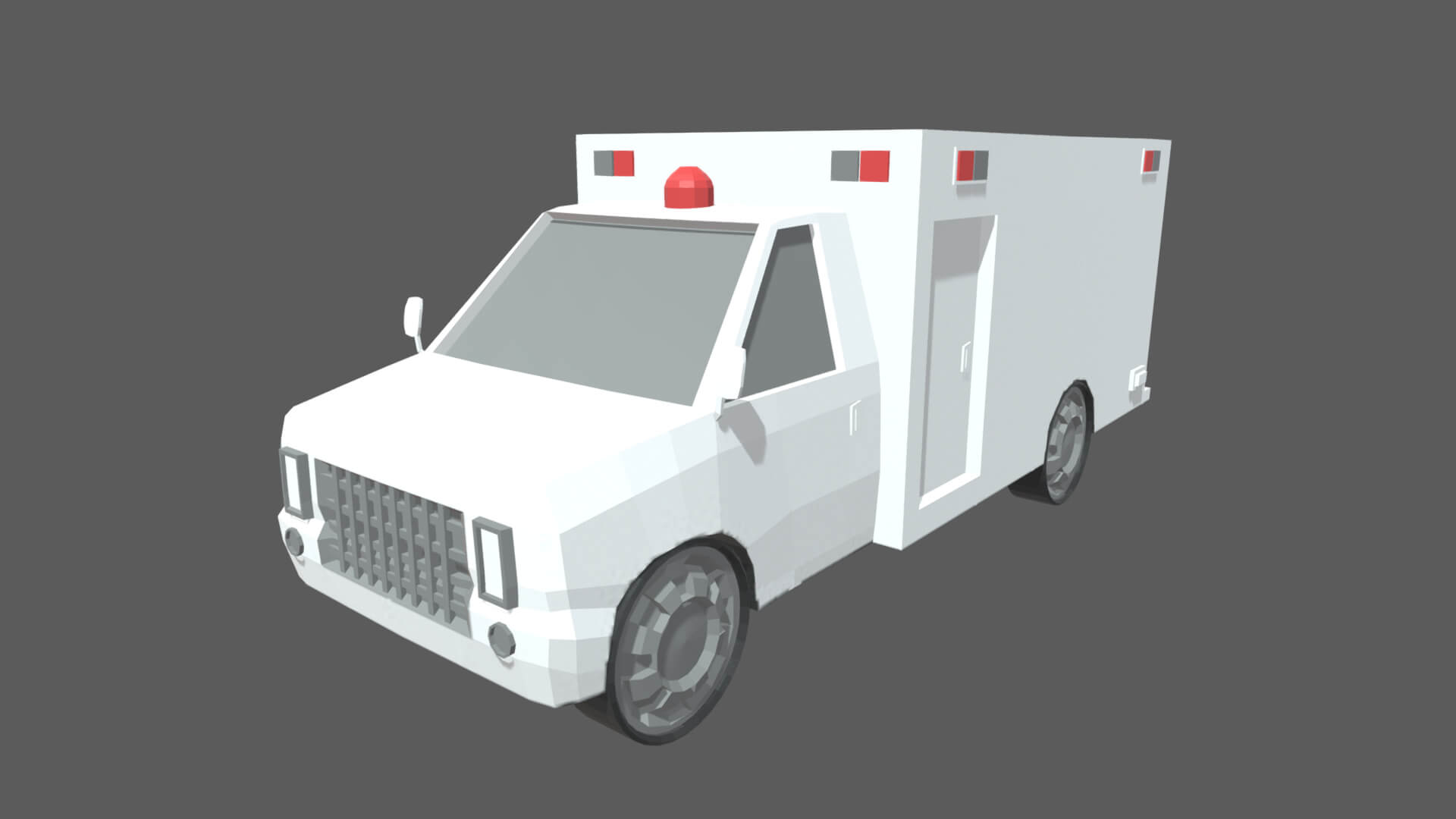 Low Poly Ambulance 01 - 3D Model by ViperJr3D