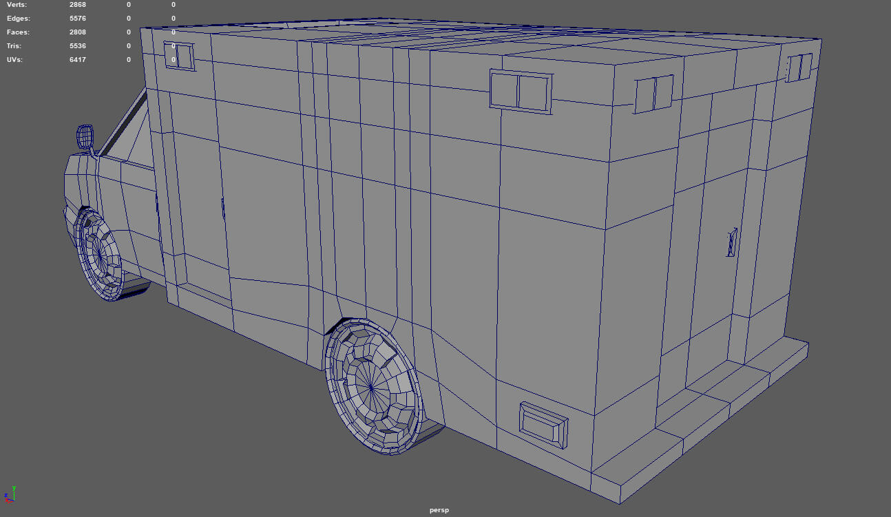 Low Poly Ambulance 01 - 3D Model by ViperJr3D