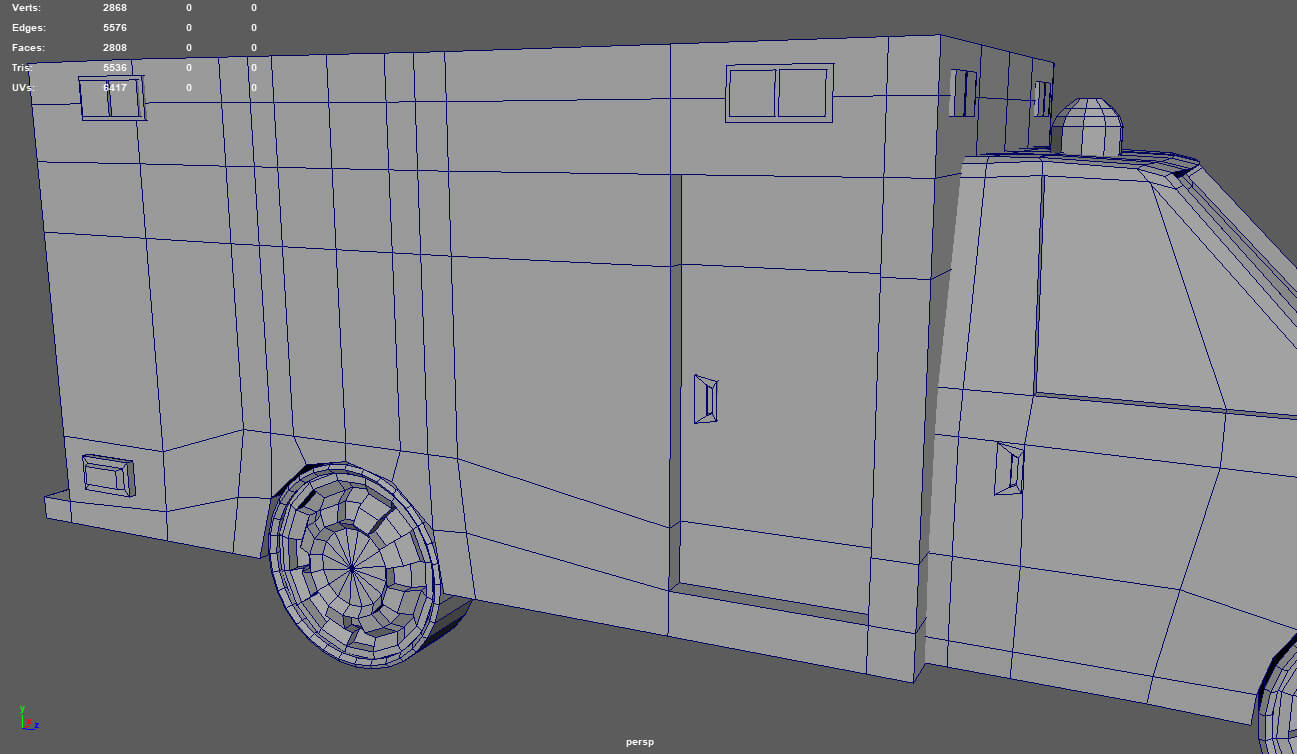 Low Poly Ambulance 01 - 3D Model by ViperJr3D