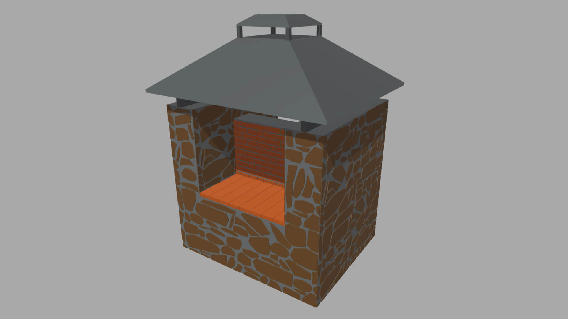 Low Poly Barbecue - 3D Model by ViperJr3D