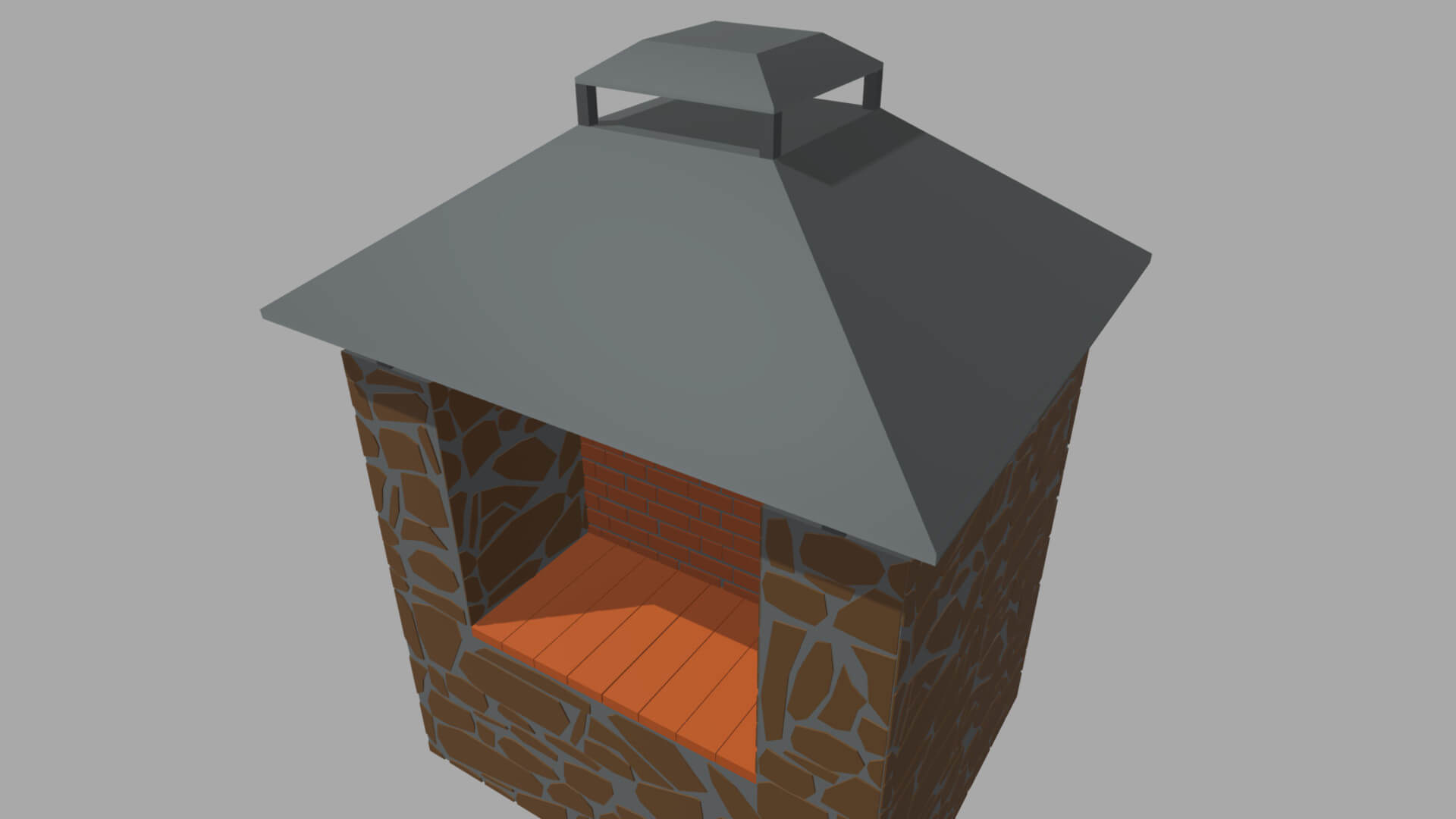 Low Poly Barbecue - 3D Model by ViperJr3D