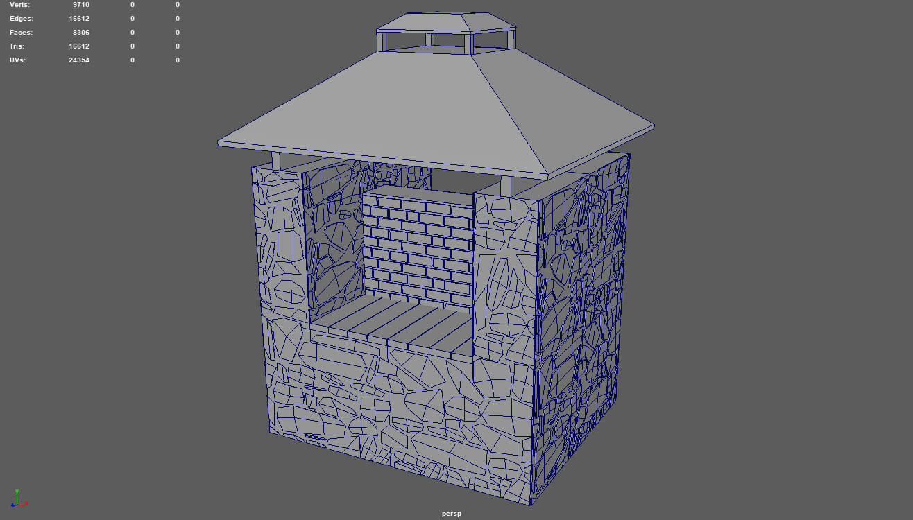 Low Poly Barbecue - 3D Model by ViperJr3D