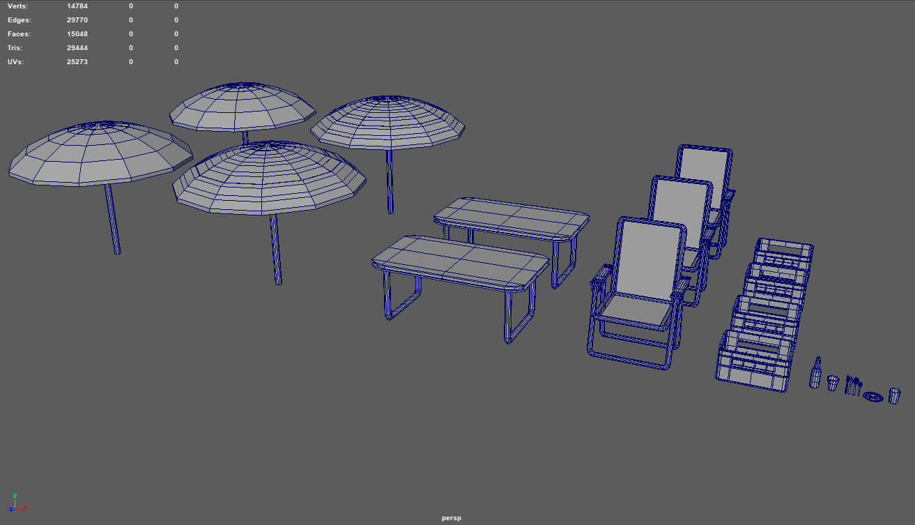 Low Poly Beach Pack - 3D Model by ViperJr3D