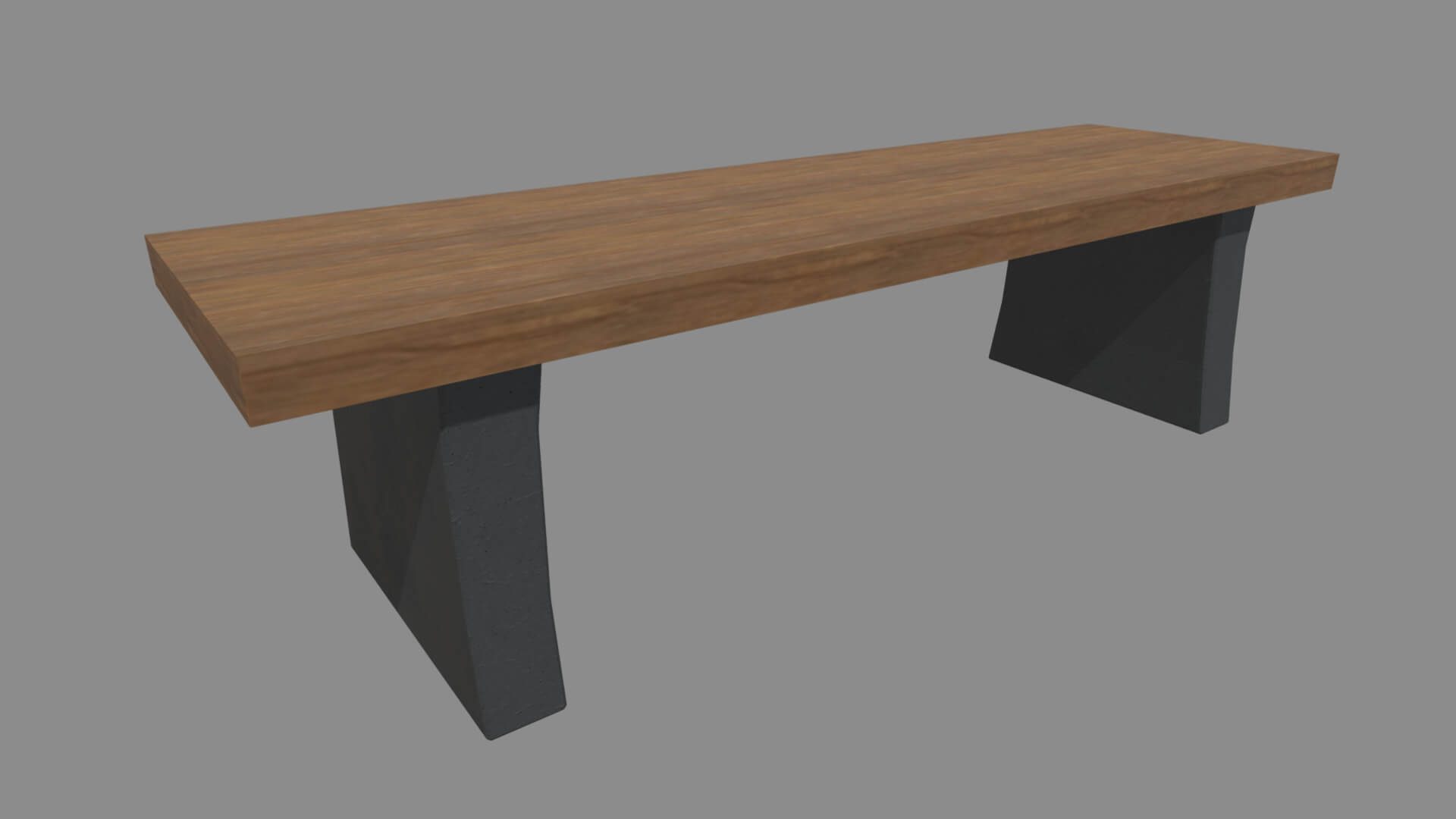 Low Poly Bench 02 - 3D Model by ViperJr3D