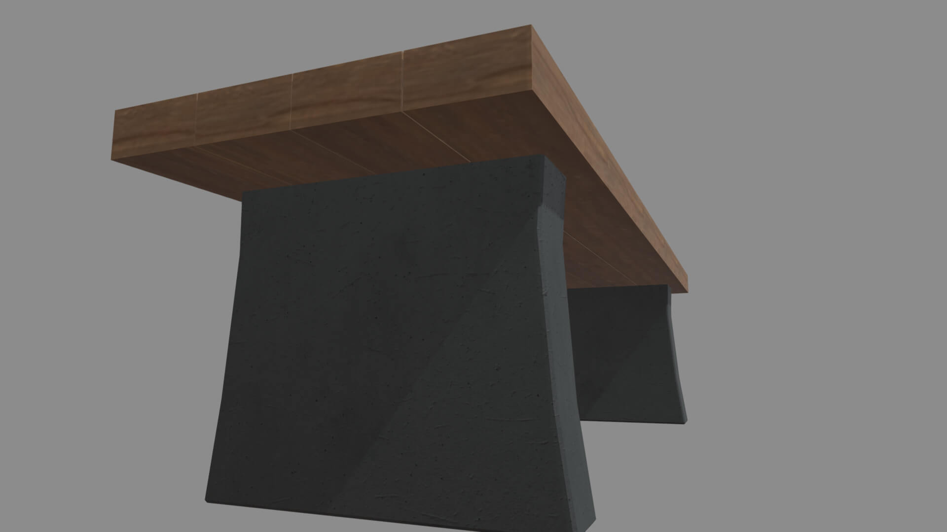 Low Poly Bench 02 - 3D Model by ViperJr3D