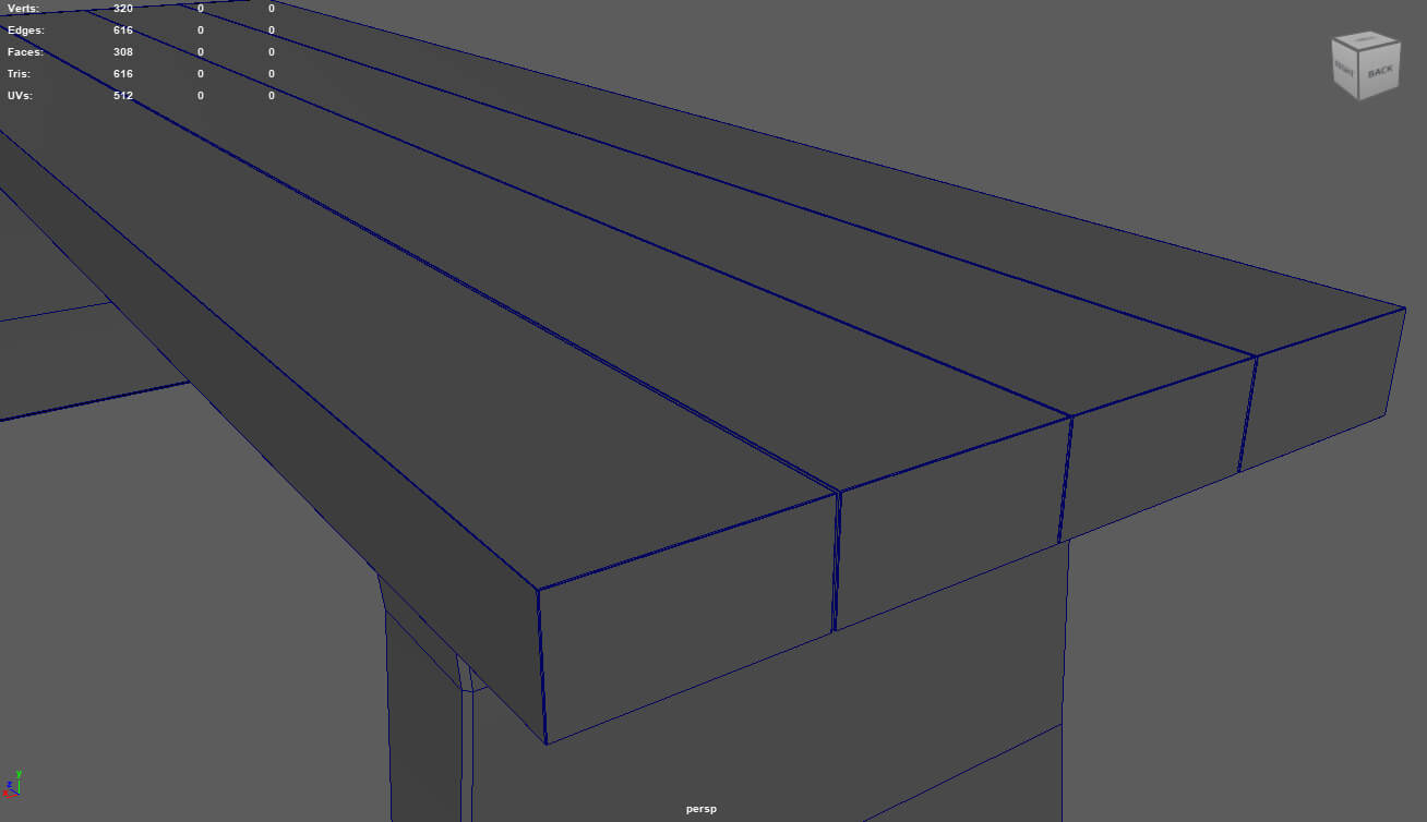 Low Poly Bench 02 - 3D Model by ViperJr3D