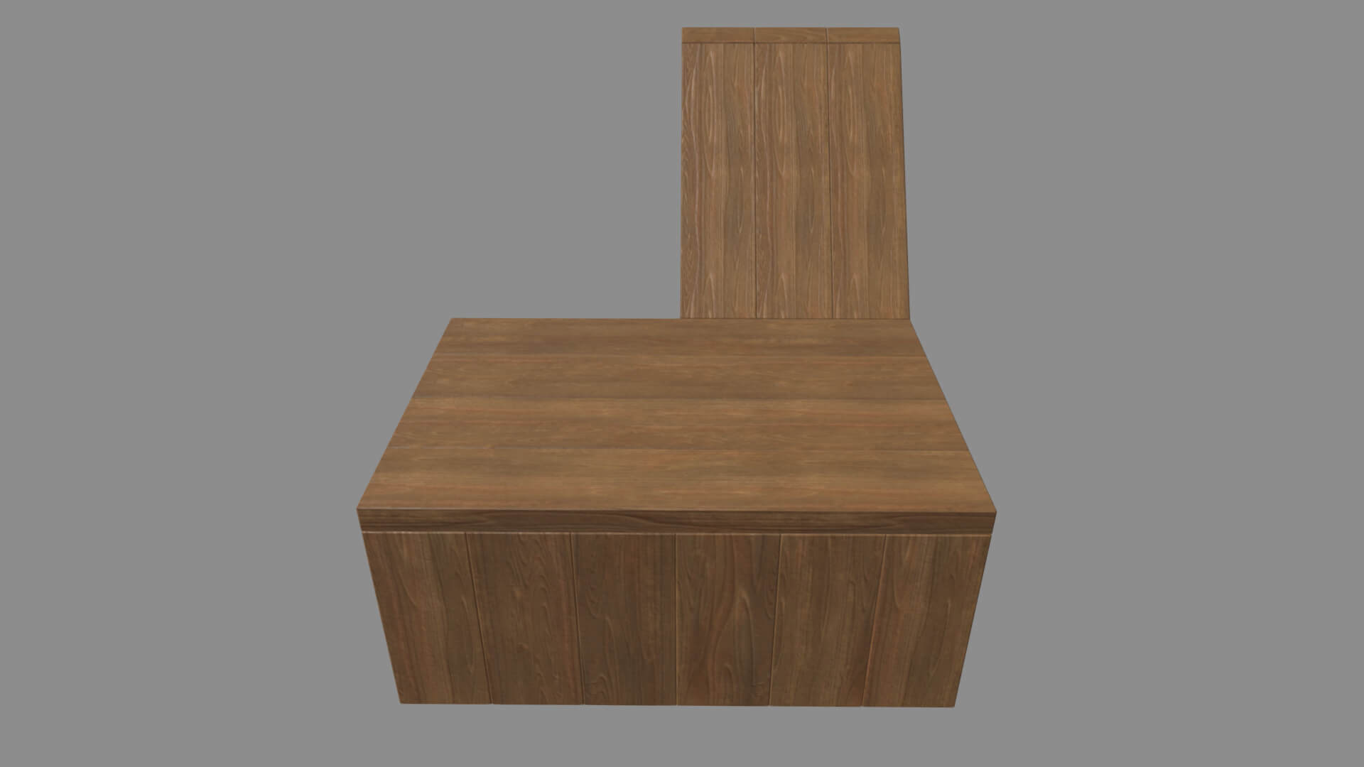 Low Poly Bench 07 - 3D Model by ViperJr3D