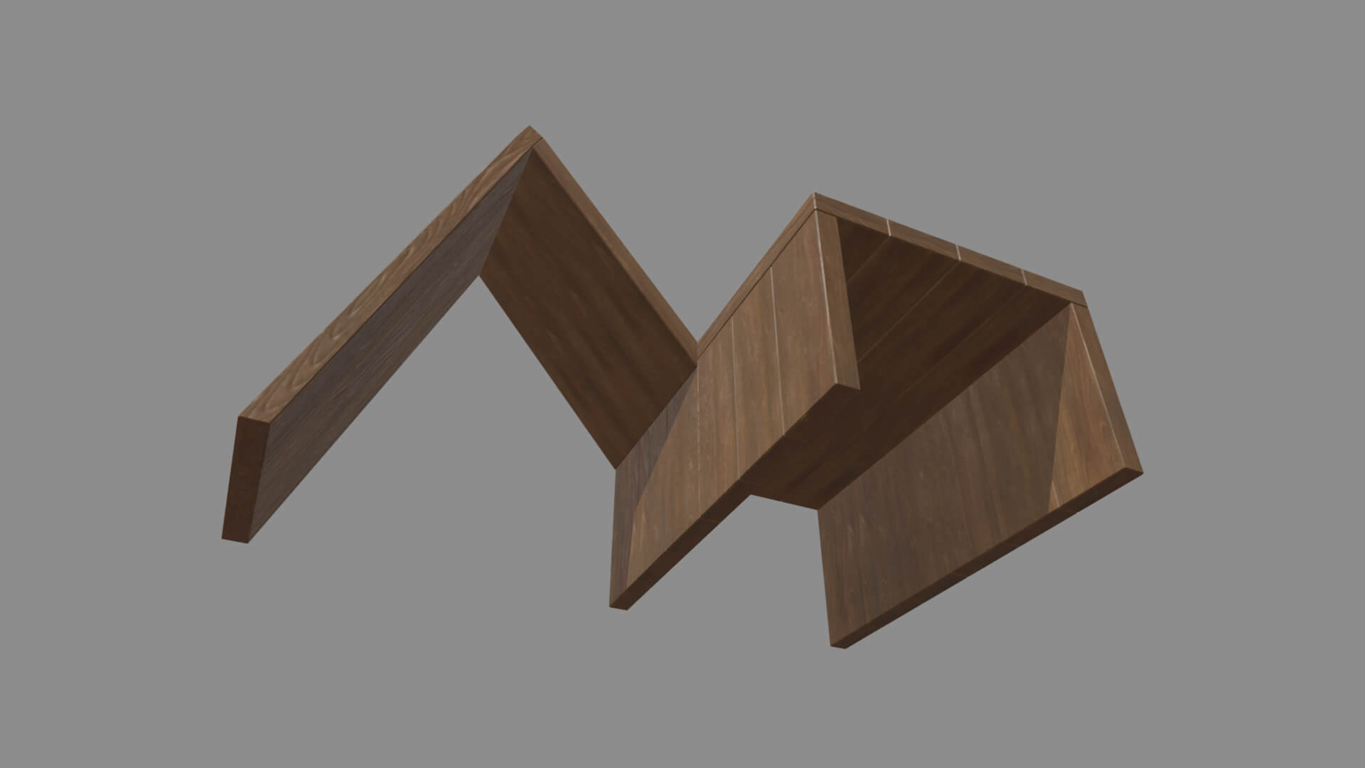 Low Poly Bench 07 - 3D Model by ViperJr3D