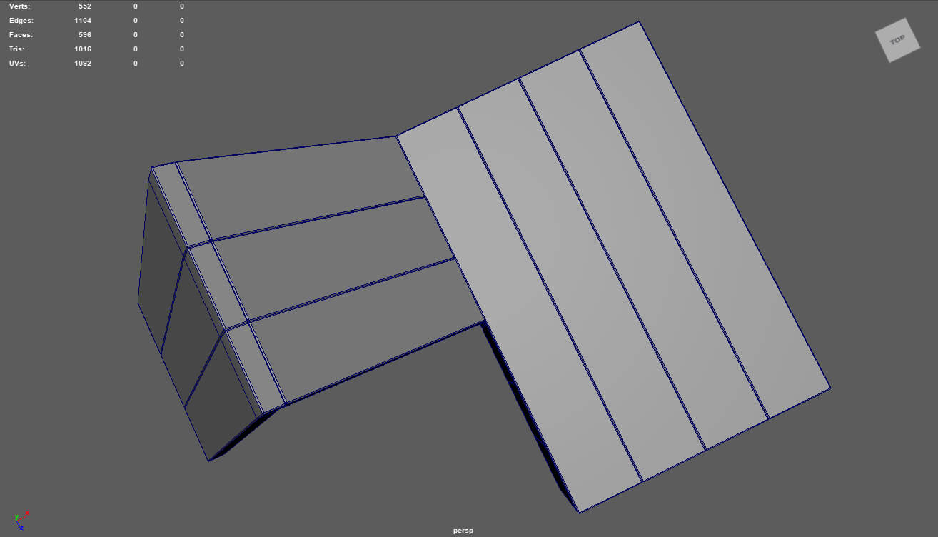 Low Poly Bench 07 - 3D Model by ViperJr3D