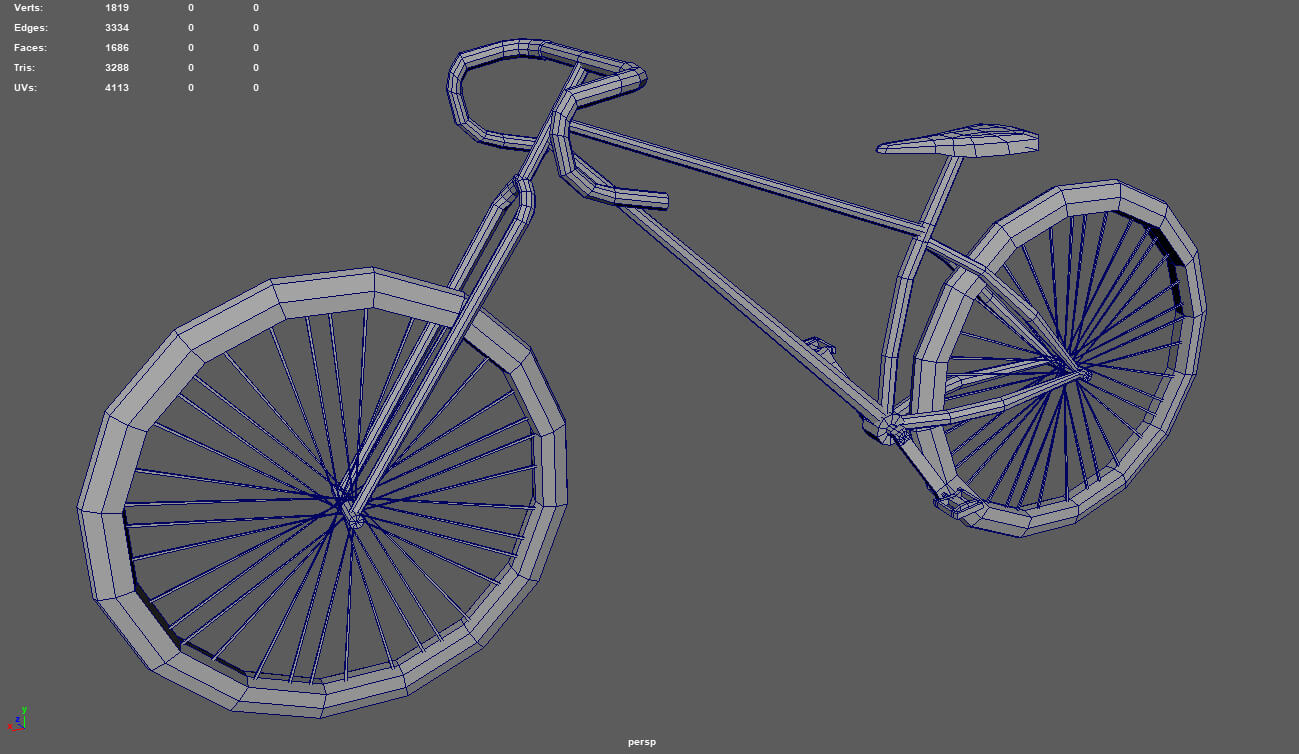 Low Poly Bicycle 02 - 3D Model by ViperJr3D