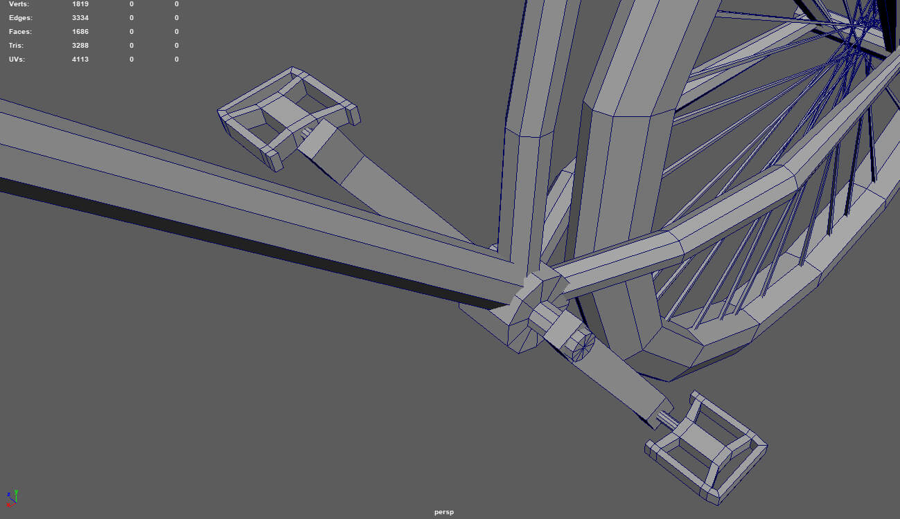 Low Poly Bicycle 02 - 3D Model by ViperJr3D