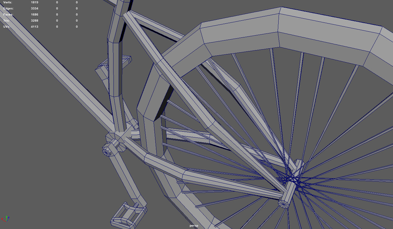Low Poly Bicycle 02 - 3D Model by ViperJr3D