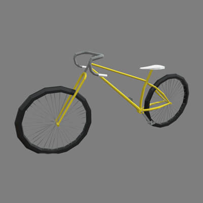 Low Poly Bicycle 02 - 3D Model by ViperJr3D