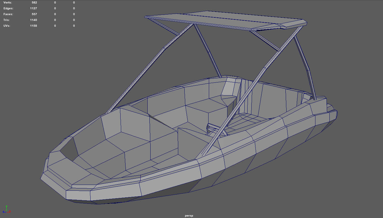 Low Poly Boat 01 - 3D Model by ViperJr3D