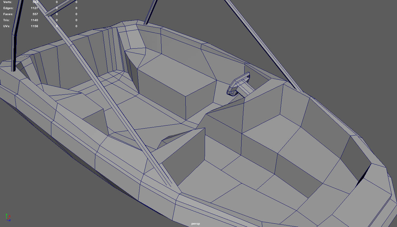 Low Poly Boat 01 - 3D Model by ViperJr3D