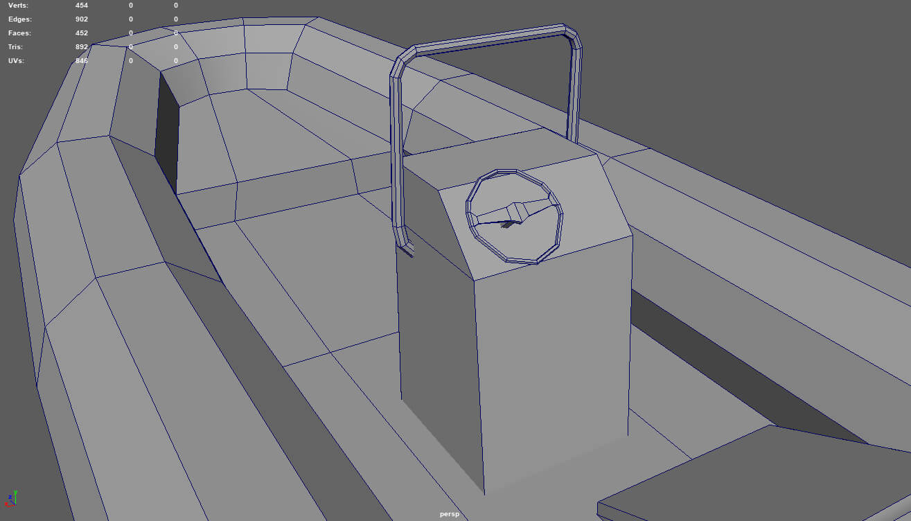 Low Poly Boat 02 - 3D Model by ViperJr3D