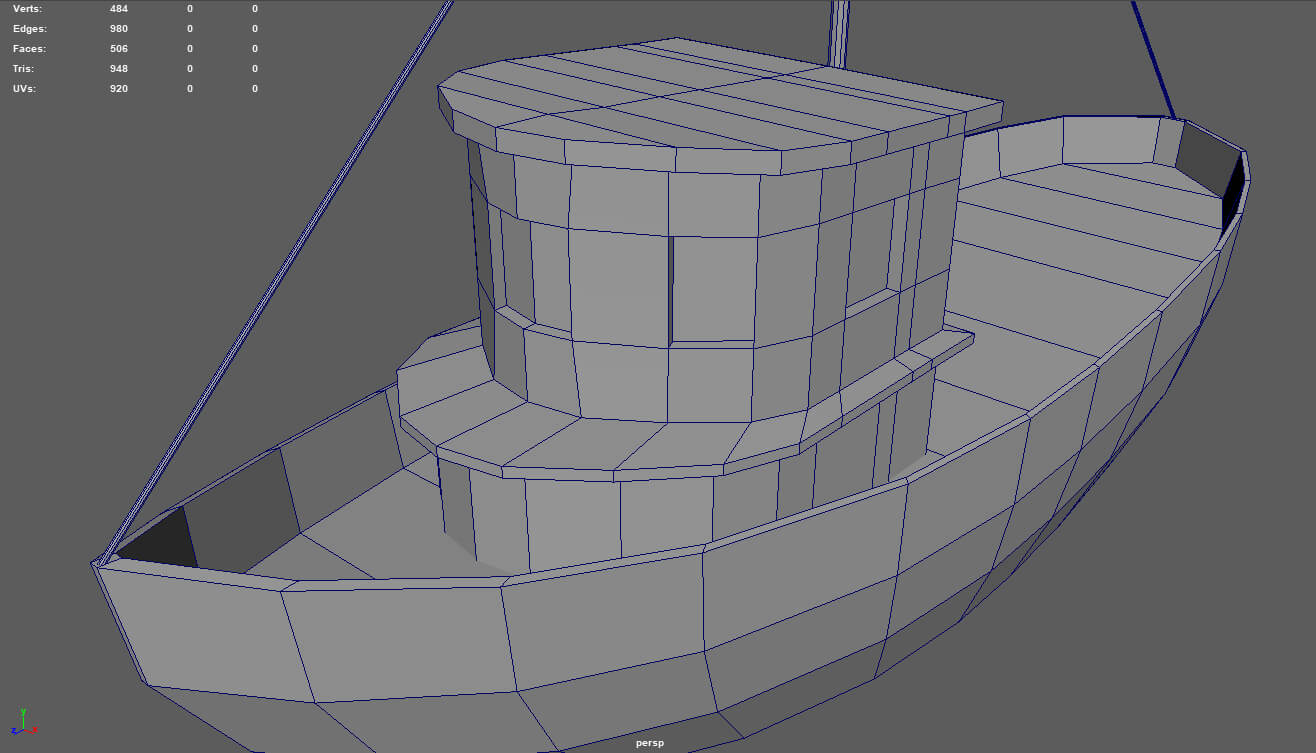 Low Poly Boat 03 - 3D Model by ViperJr3D