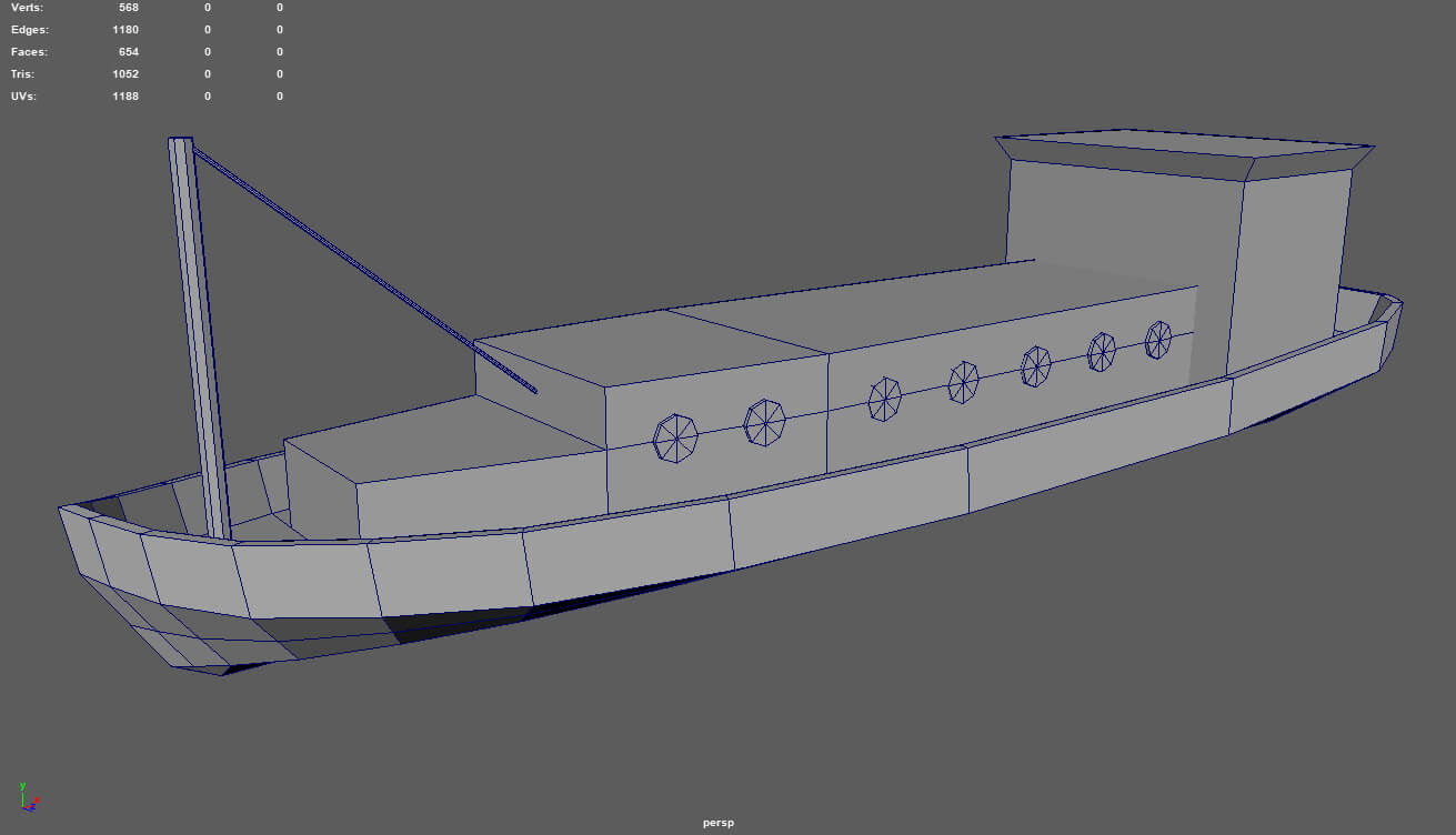 Low Poly Boat 04 - 3D Model by ViperJr3D