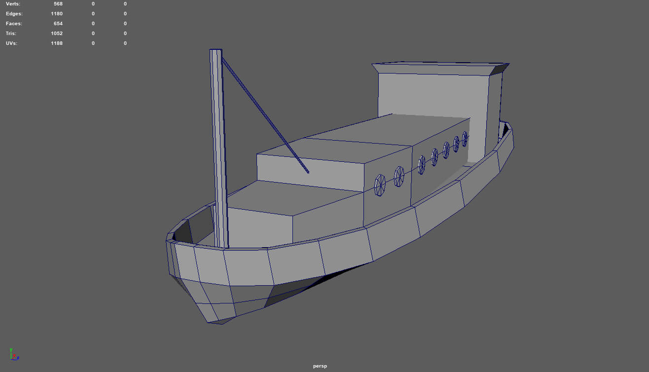 Low Poly Boat 04 - 3D Model by ViperJr3D
